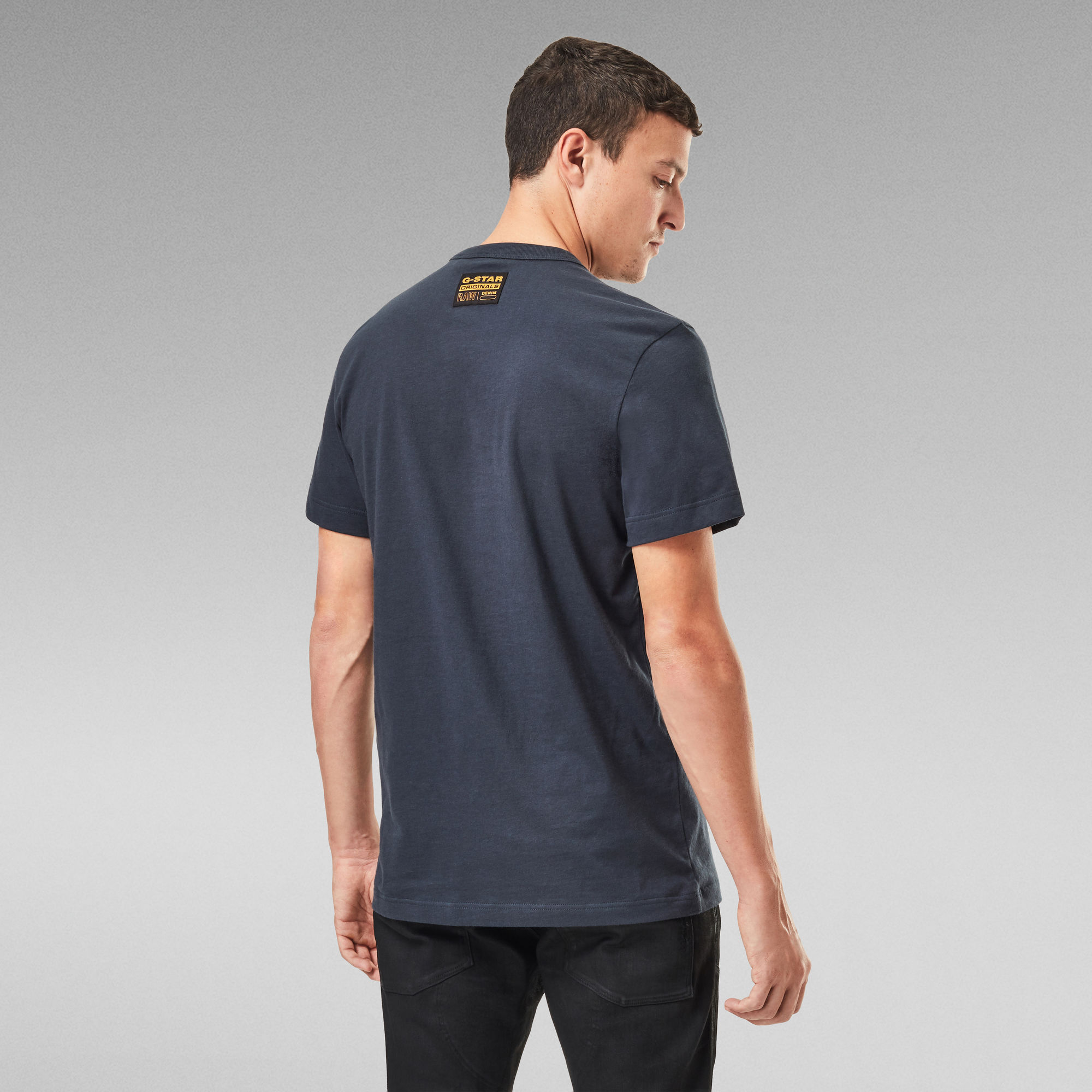 GS RAW Denim Logo T-Shirt | Men | Medium blue | G-STAR Outlet