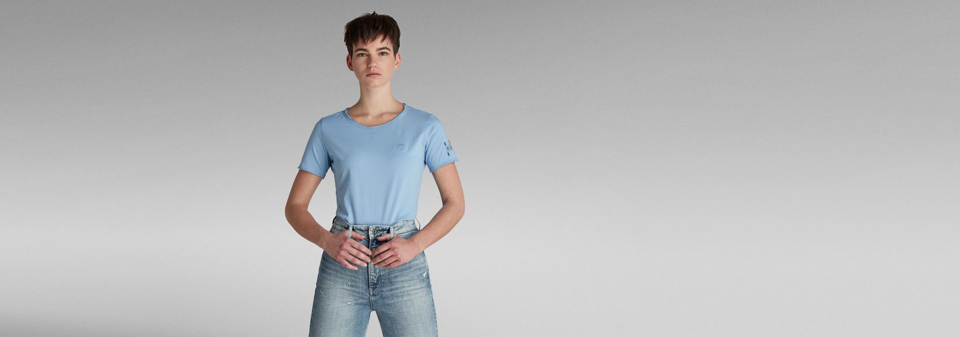 Mysid Optic Slim Top C | Women | Medium blue | G-STAR Outlet