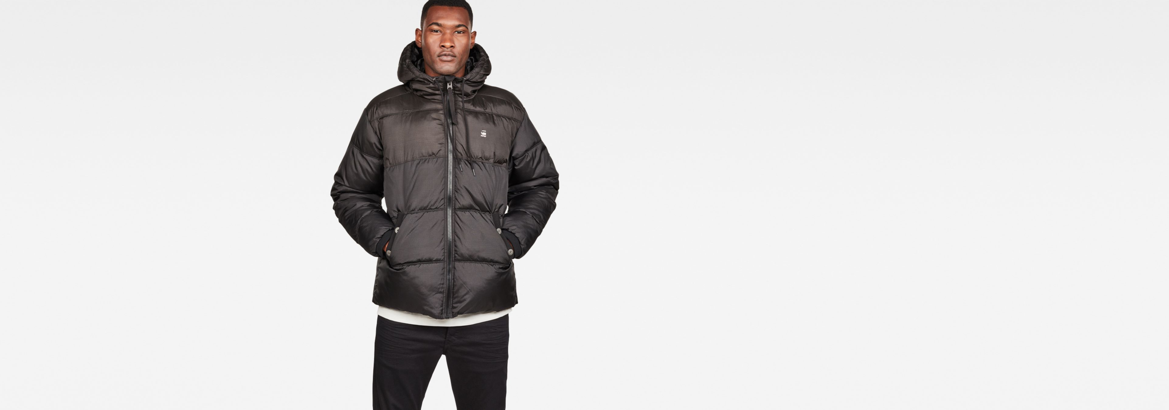 Swando Block Hooded Jacket | Black | G-Star RAW® ZA