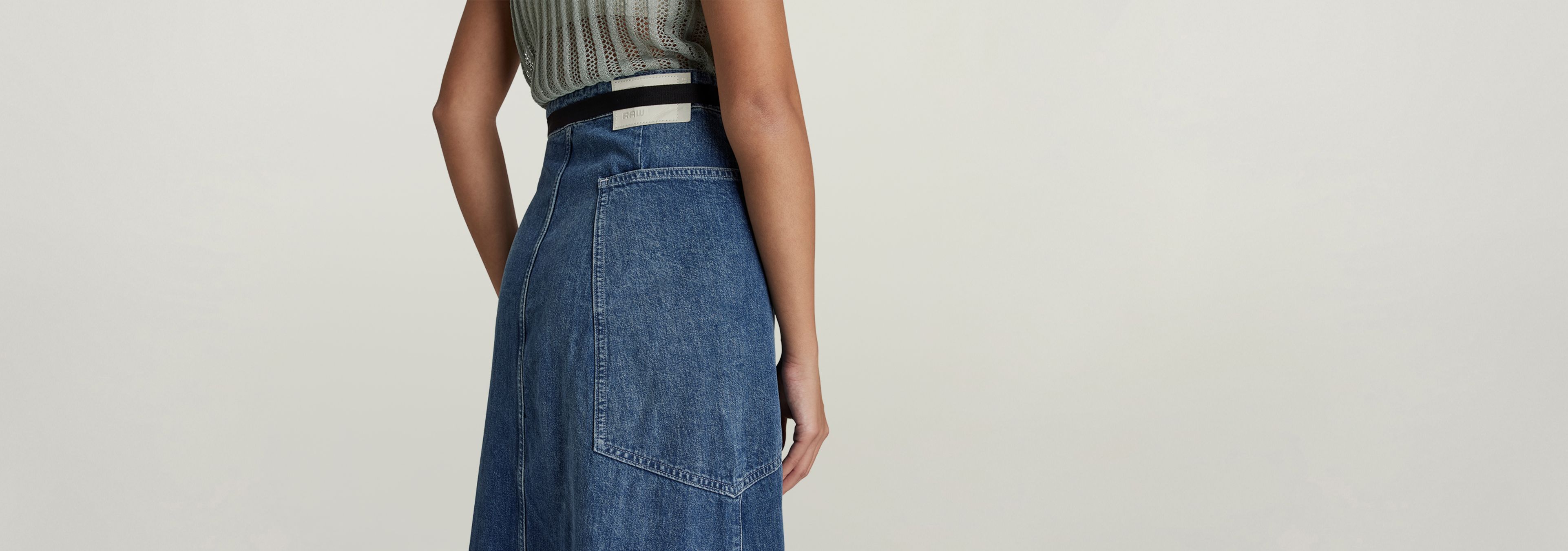 A-line Maxi Wrap Skirt | Dark blue | G-Star RAW® ZA