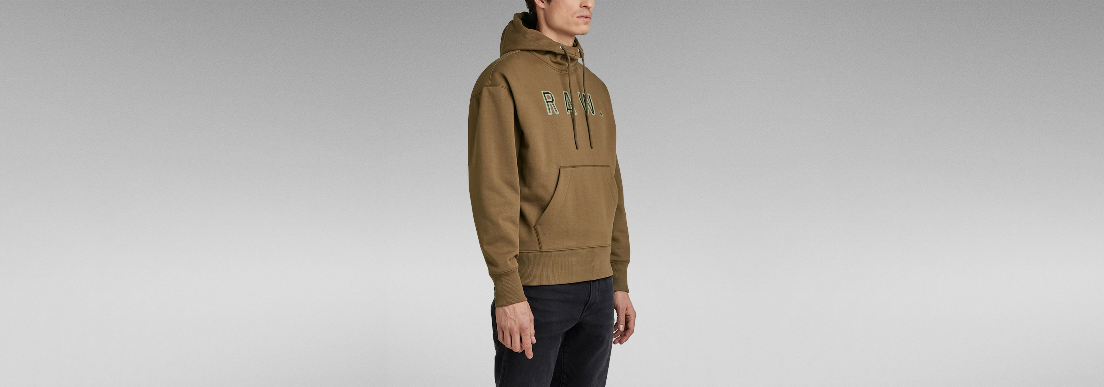 Sudadera Vulcanic RAW Loose Hooded | Marrón | G-Star RAW® ES