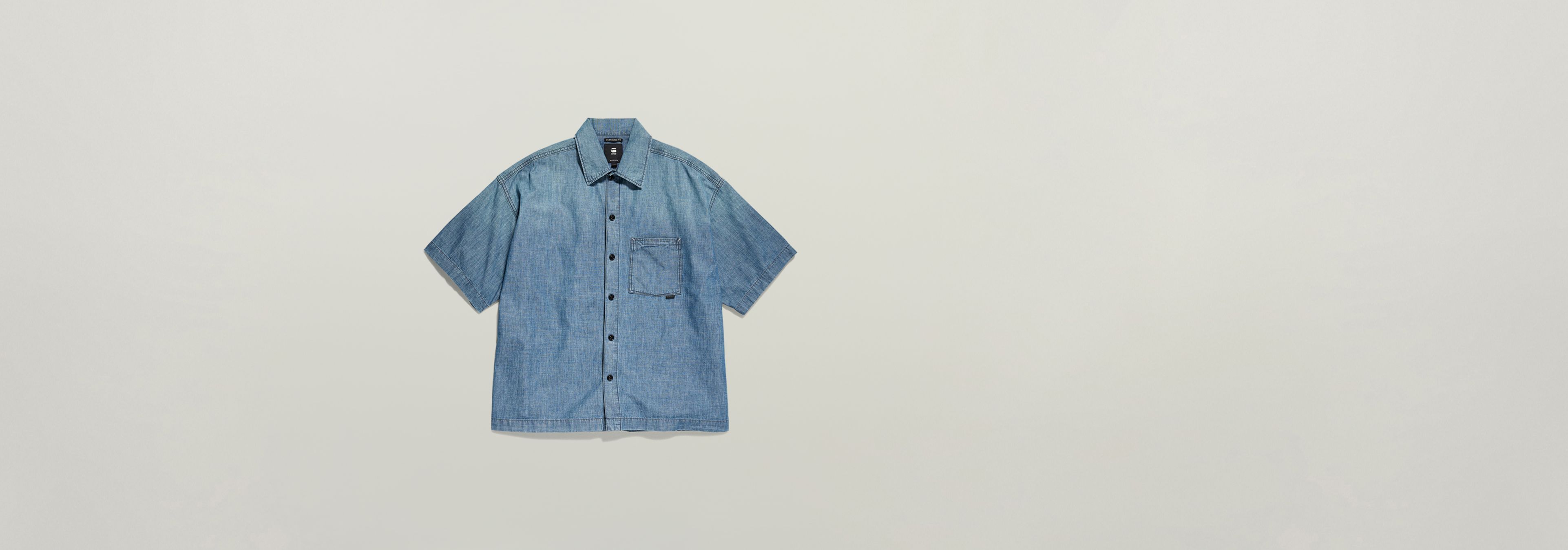 Camisa Boxy Fit | Azul intermedio | G-Star RAW® ES