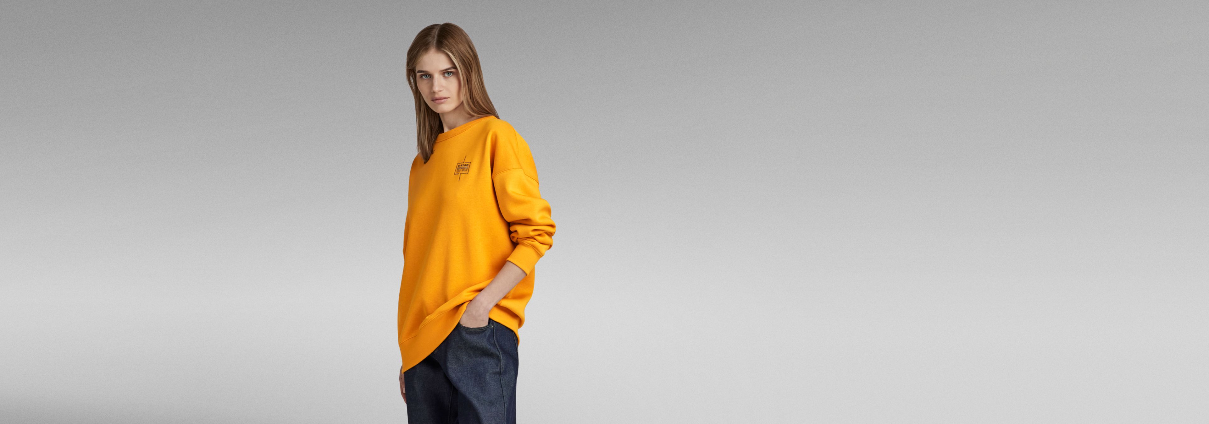 Sudadera Unisex Core Loose | Amarillo | G-Star RAW® ES