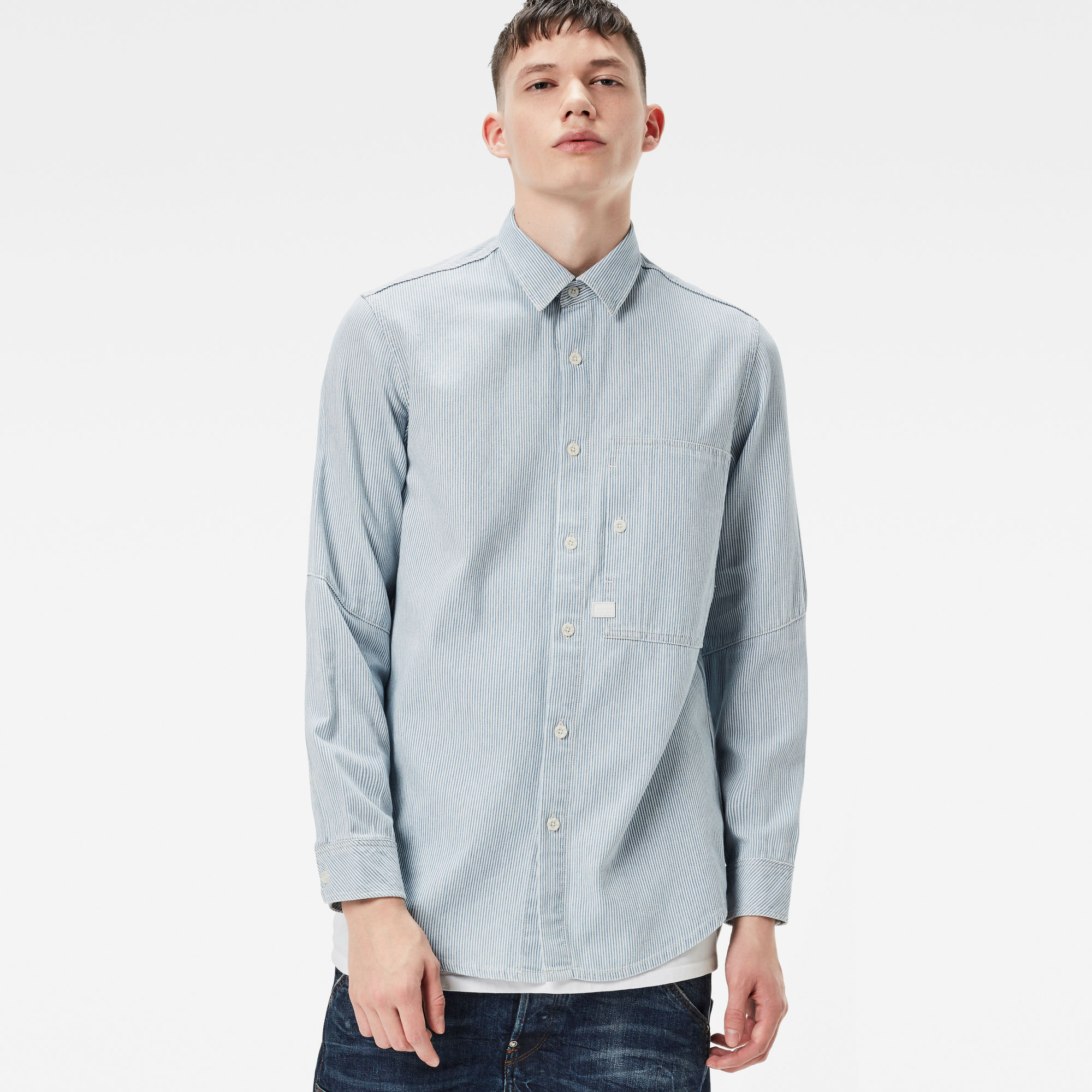 Stalt Straight Shirt | ライトブルー | G-Star RAW® JP