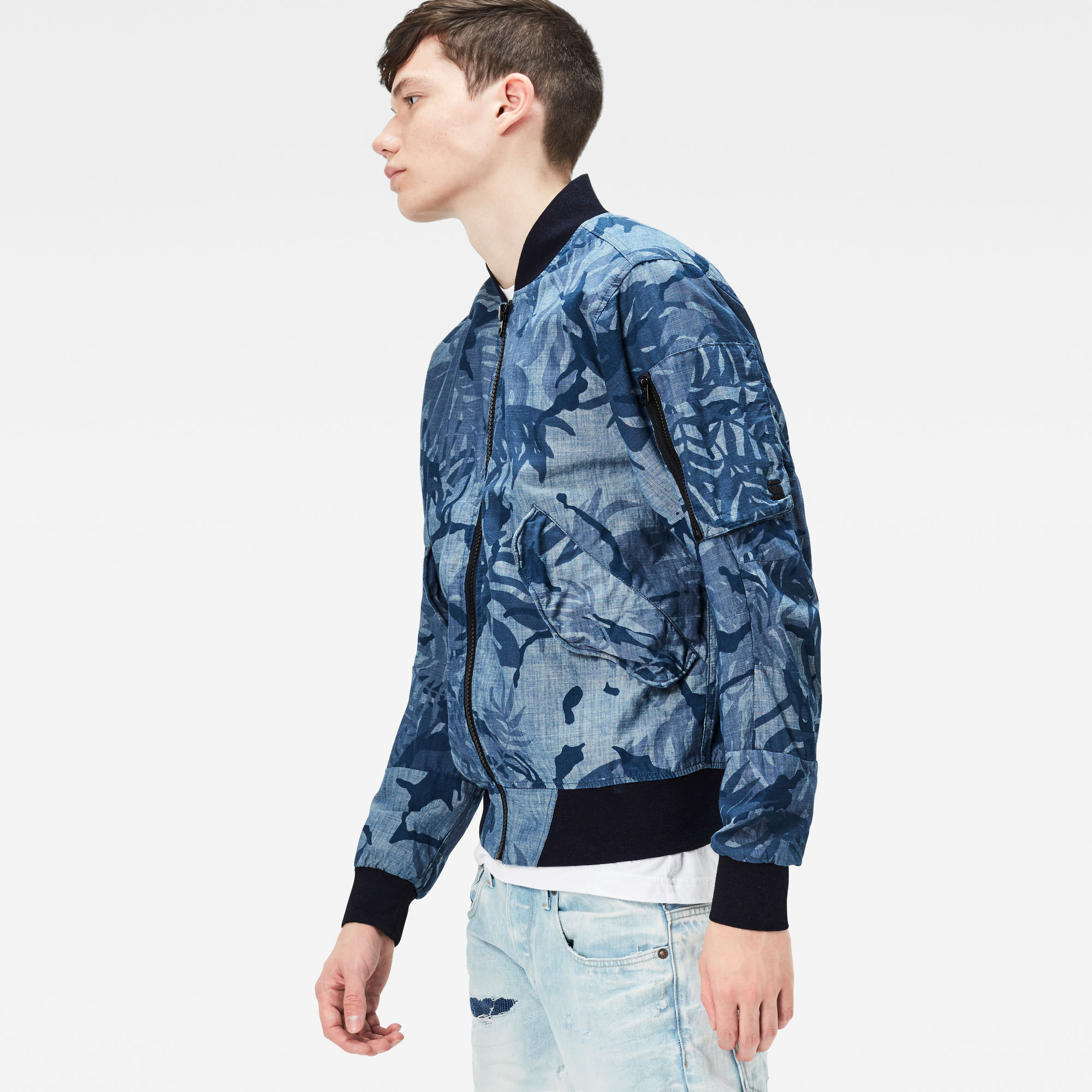 Rackam Deconstructed Bomber Jacket | Medium blue | G-Star RAW®