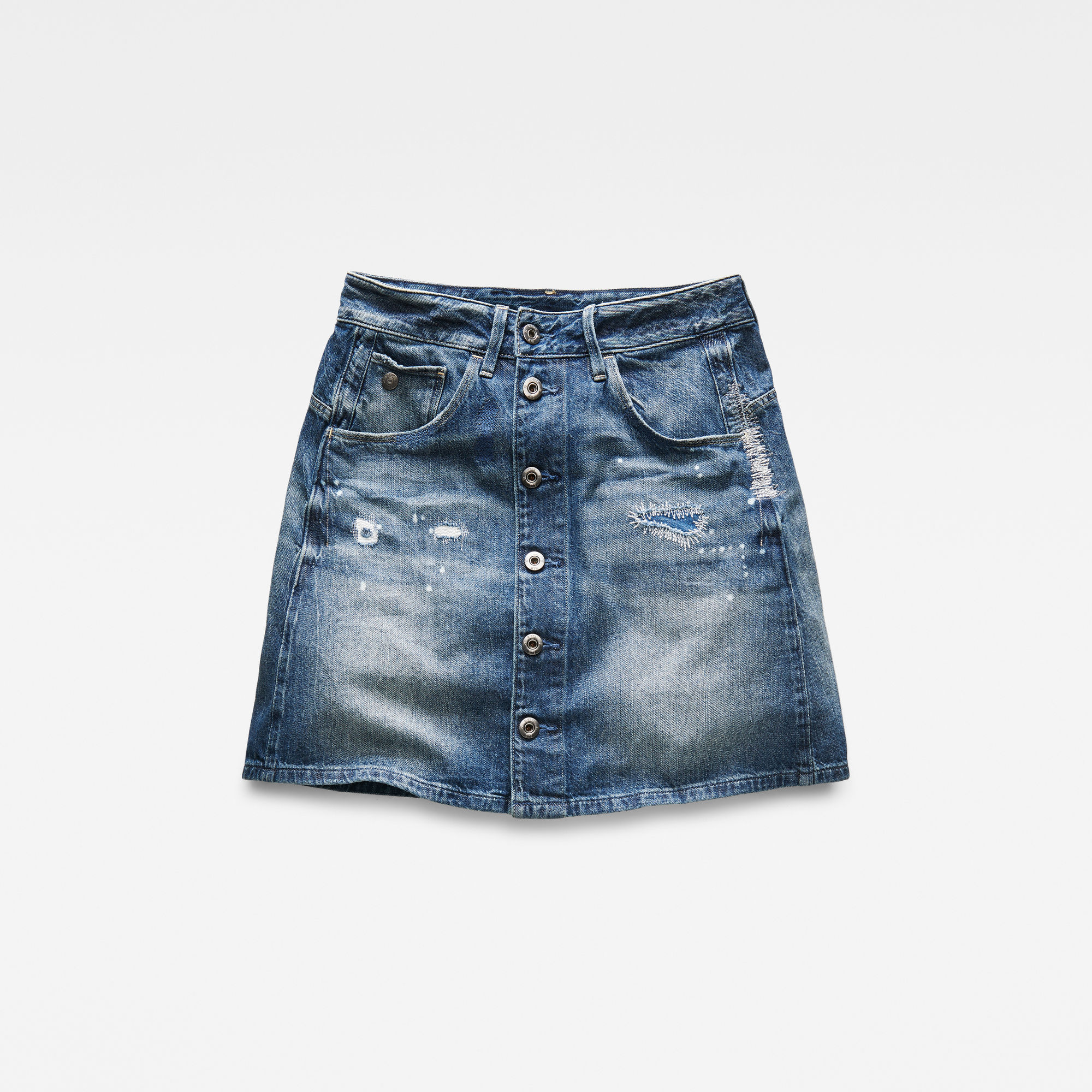 Arc Button A-Line Skirt | Medium blue | G-Star RAW®