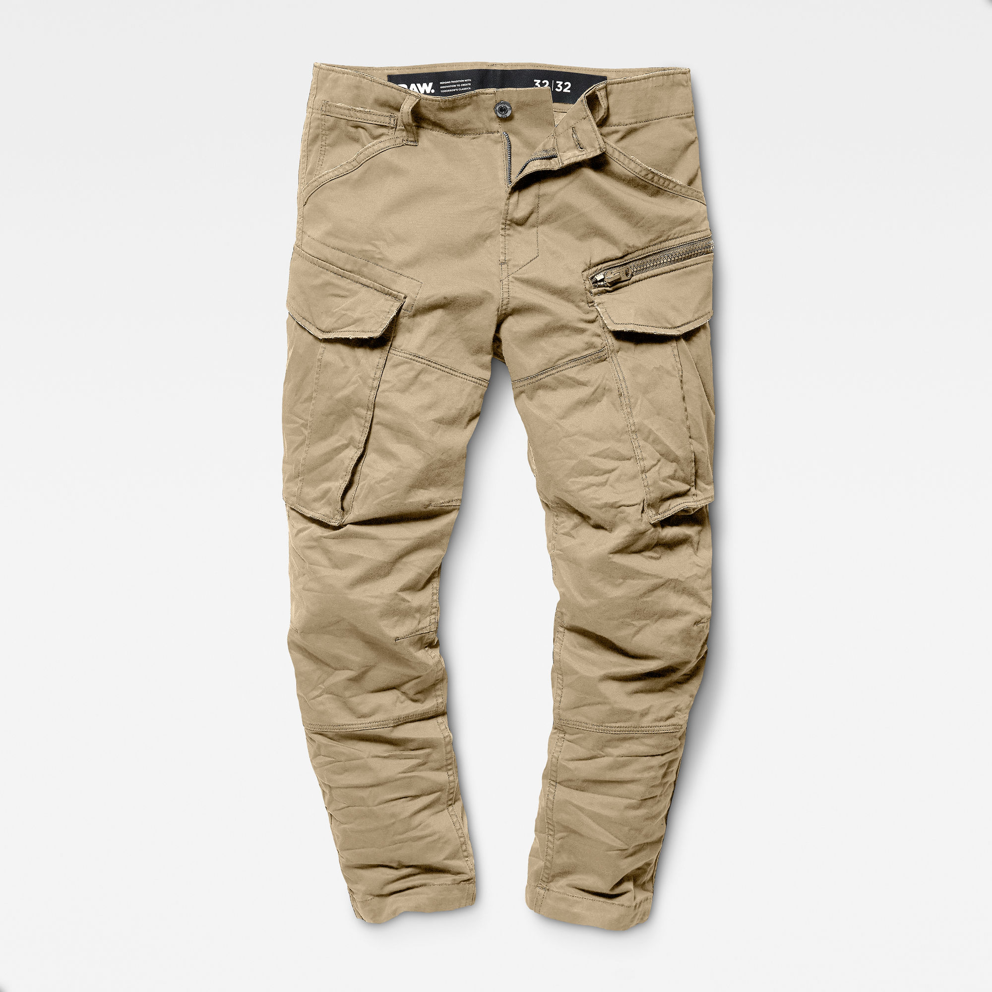Rovic Zip 3D Straight Tapered Pants | Beige | G-Star RAW®