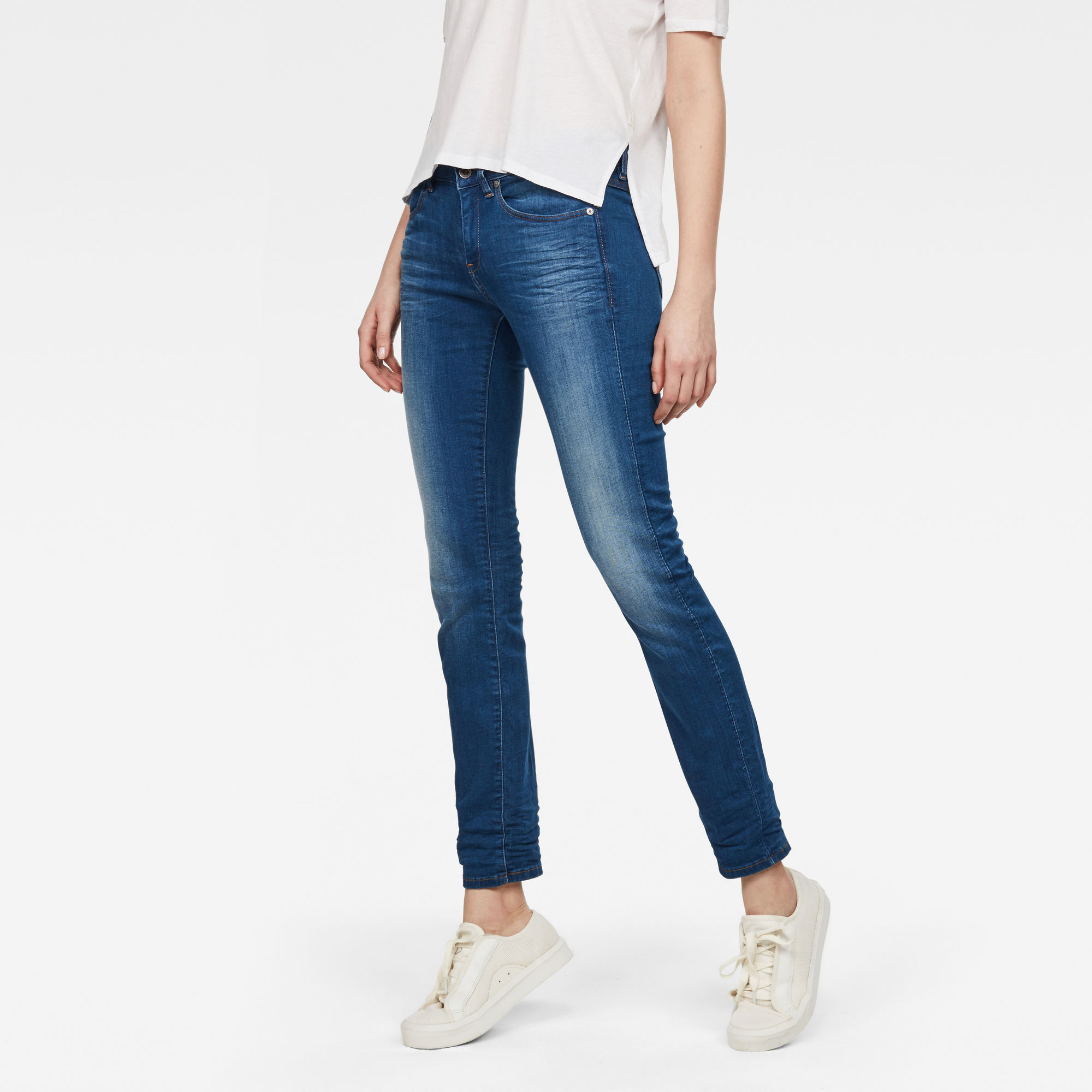 Midge Mid Waist Straight Jeans | Medium Aged | G-Star RAW®