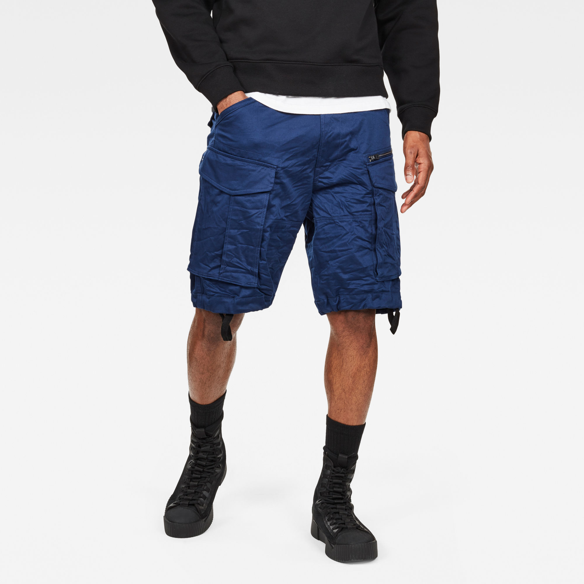 Rovic Zip Loose 1/2 Length Shorts | Dark blue | G-Star RAW®