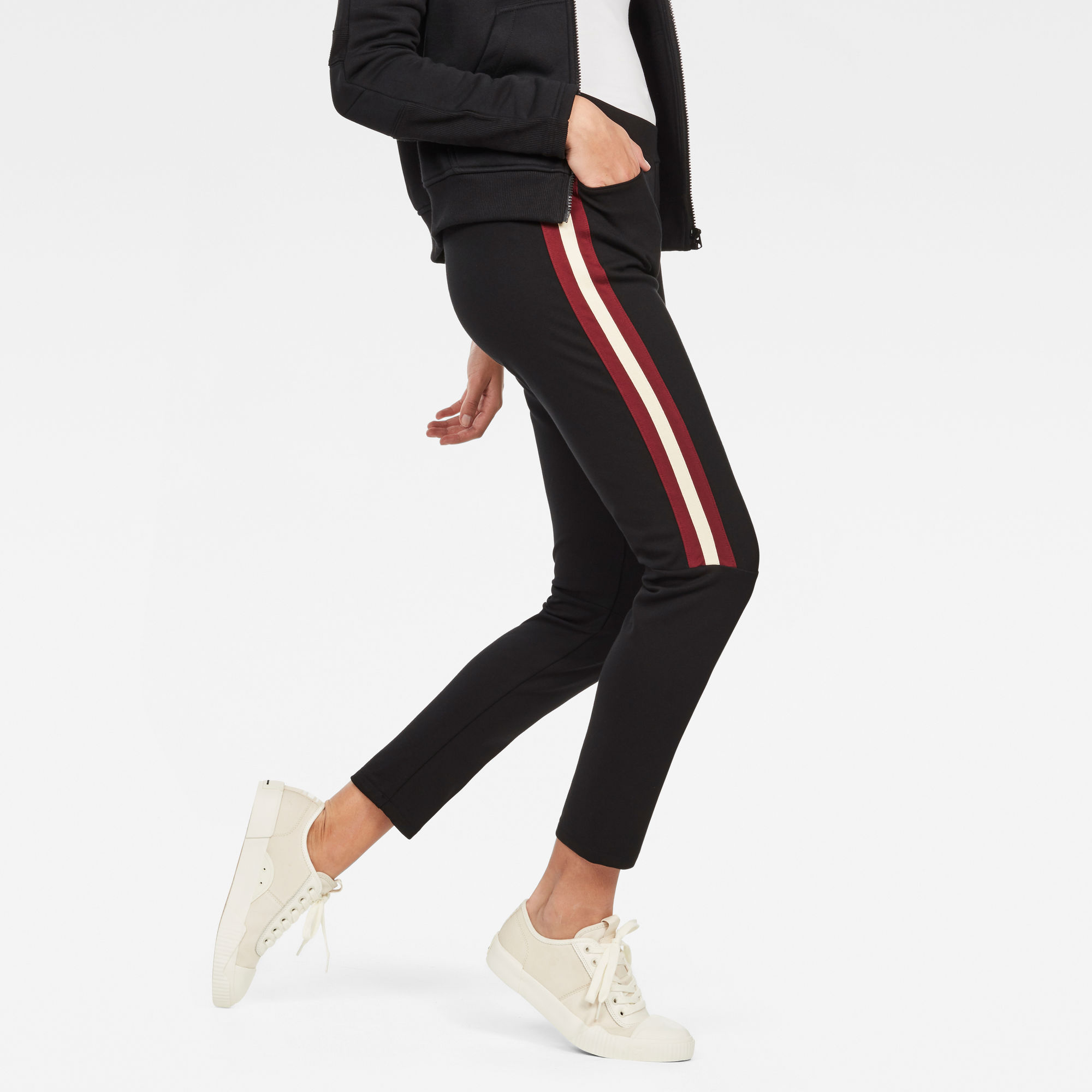 D-Staq Dc Stripe Skinny Sweatpant | Black | G-Star RAW®
