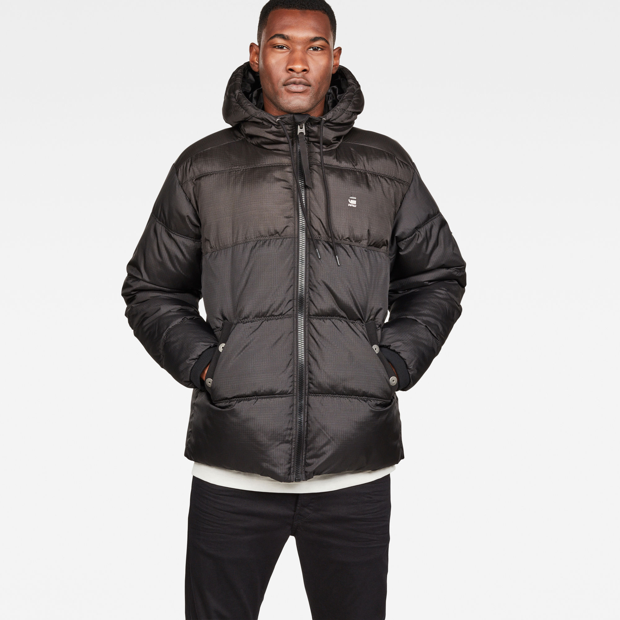 Swando Block Hooded Jacket | Schwarz | G-Star RAW®
