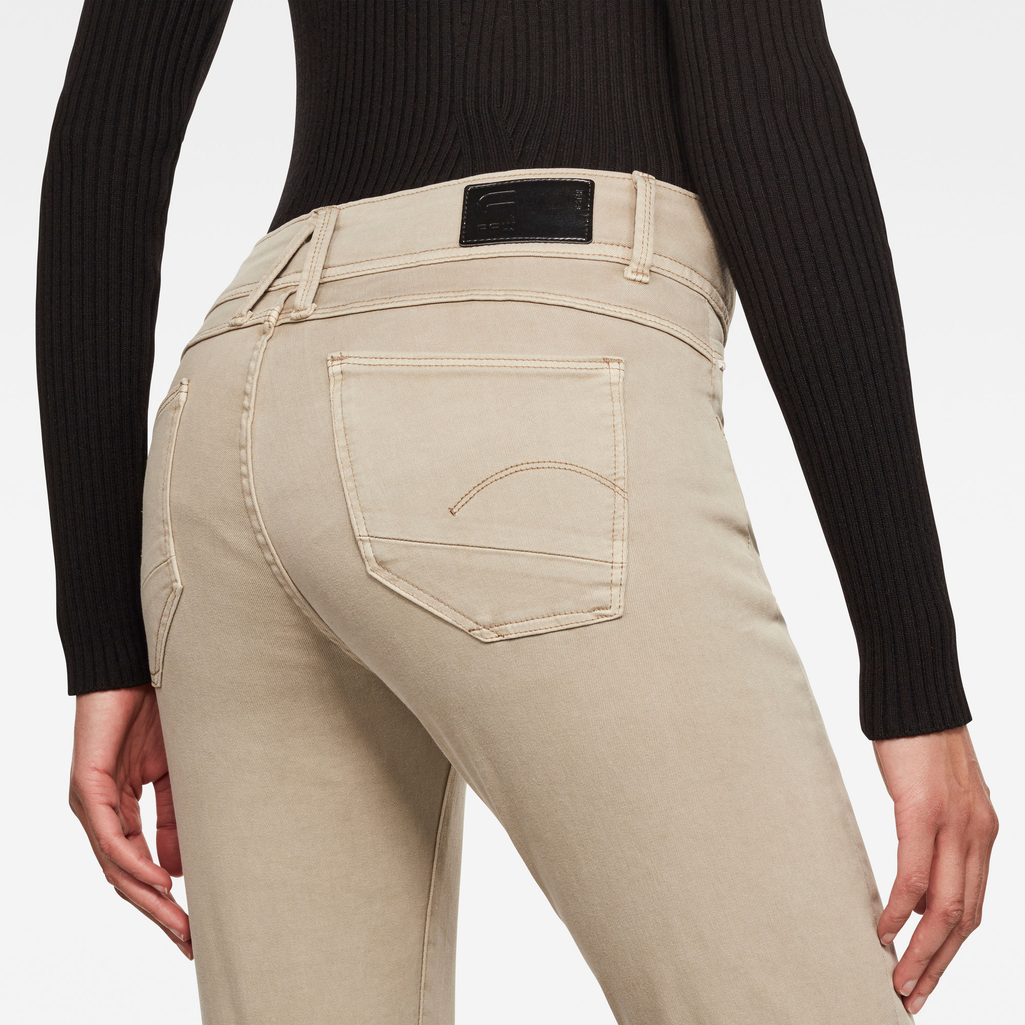 Lynn Mid Waist Skinny Colored Jeans | Beige | G-Star RAW®