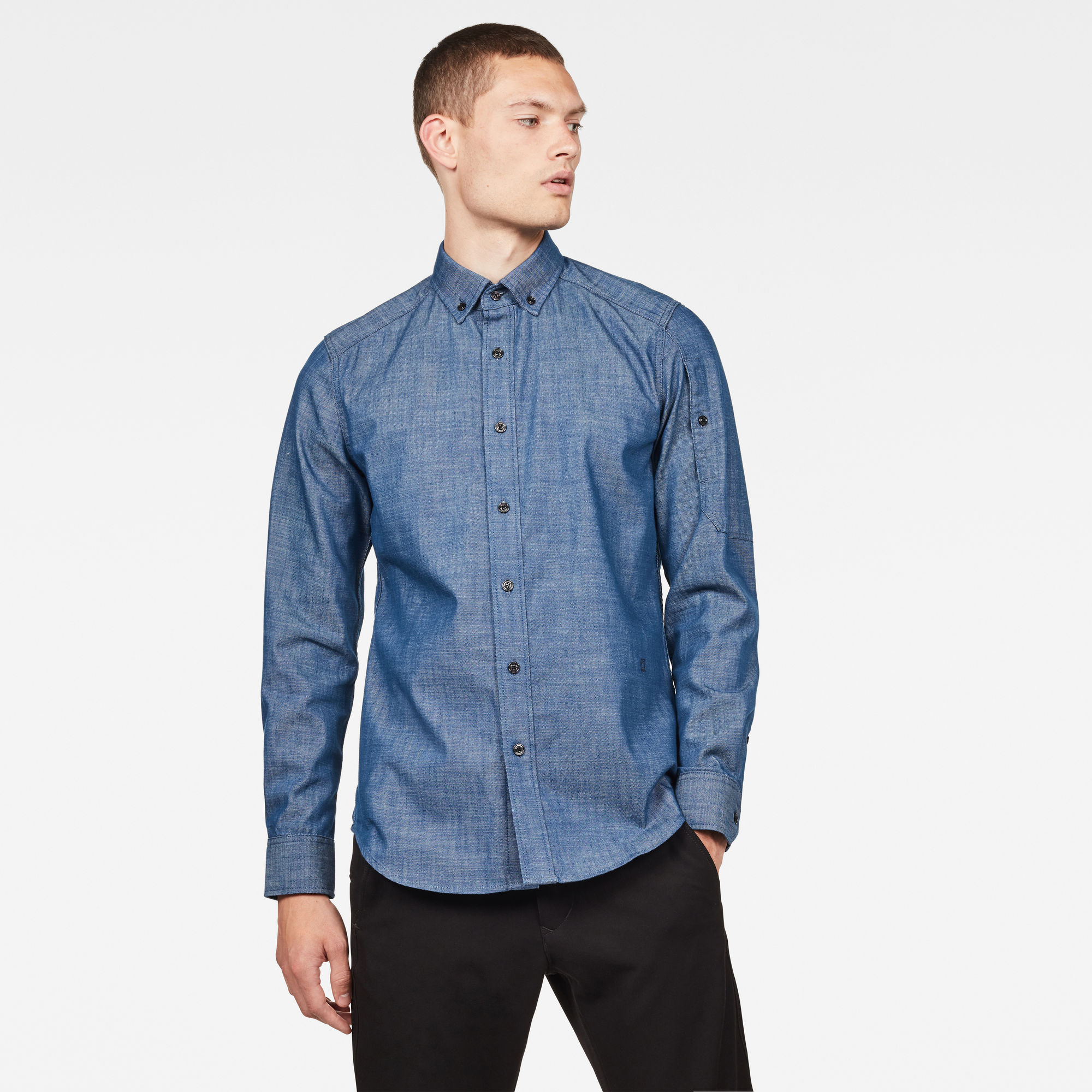 Stalt Pocket Slim Shirt | Dark blue | G-Star RAW®