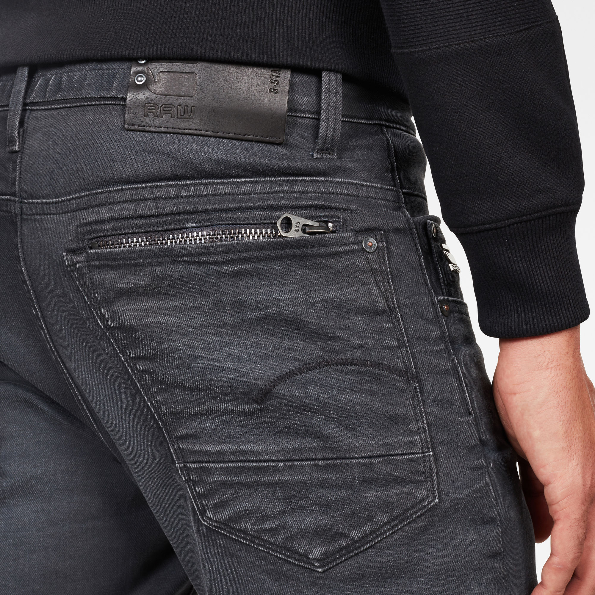 Radar zip Straight Tapered Jeans | Grey | G-Star RAW®