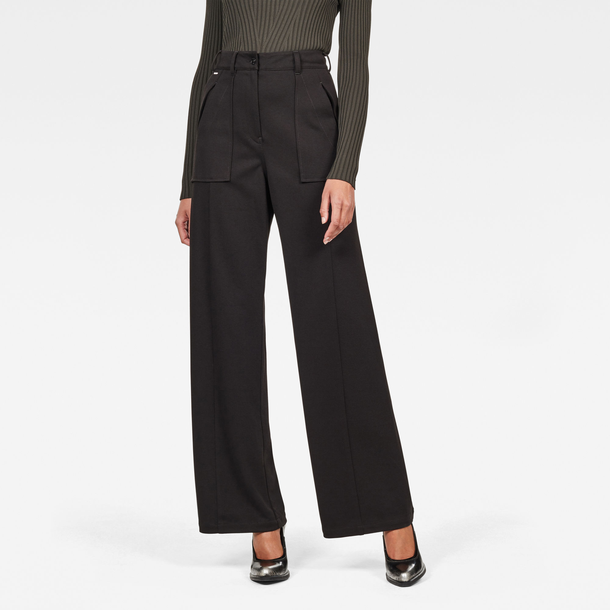 Army High Wide Leg Pant | ブラック | G-Star RAW®