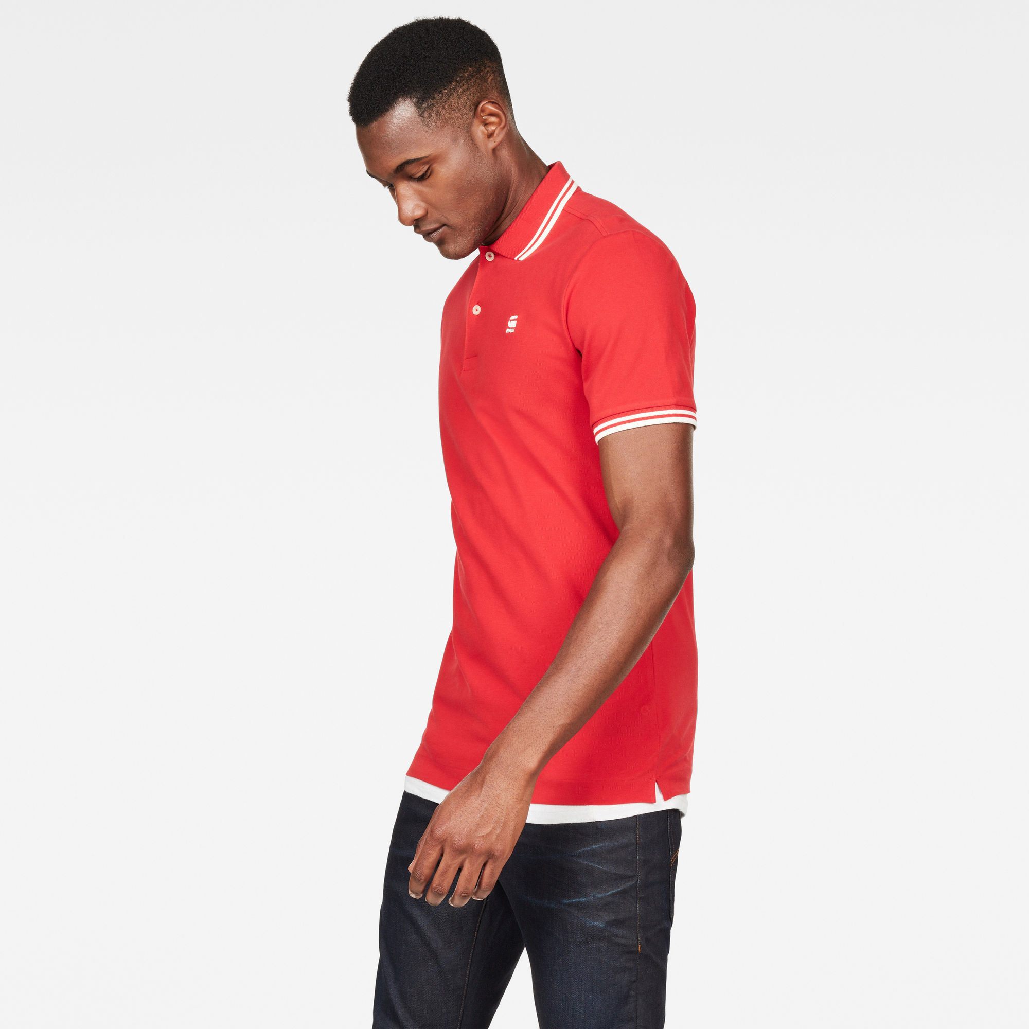 Dunda Slim Stripe Polo | Red | G-Star RAW®