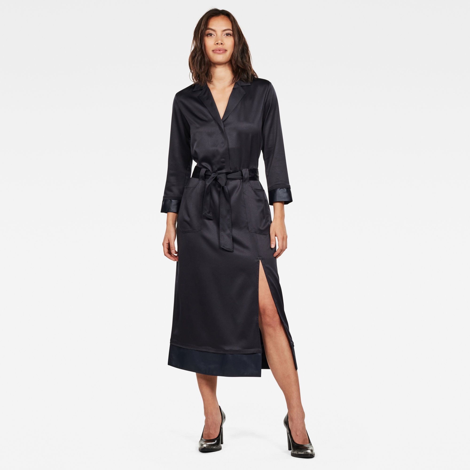Workwear PJ Midi Dress | Dark blue | G-Star RAW®