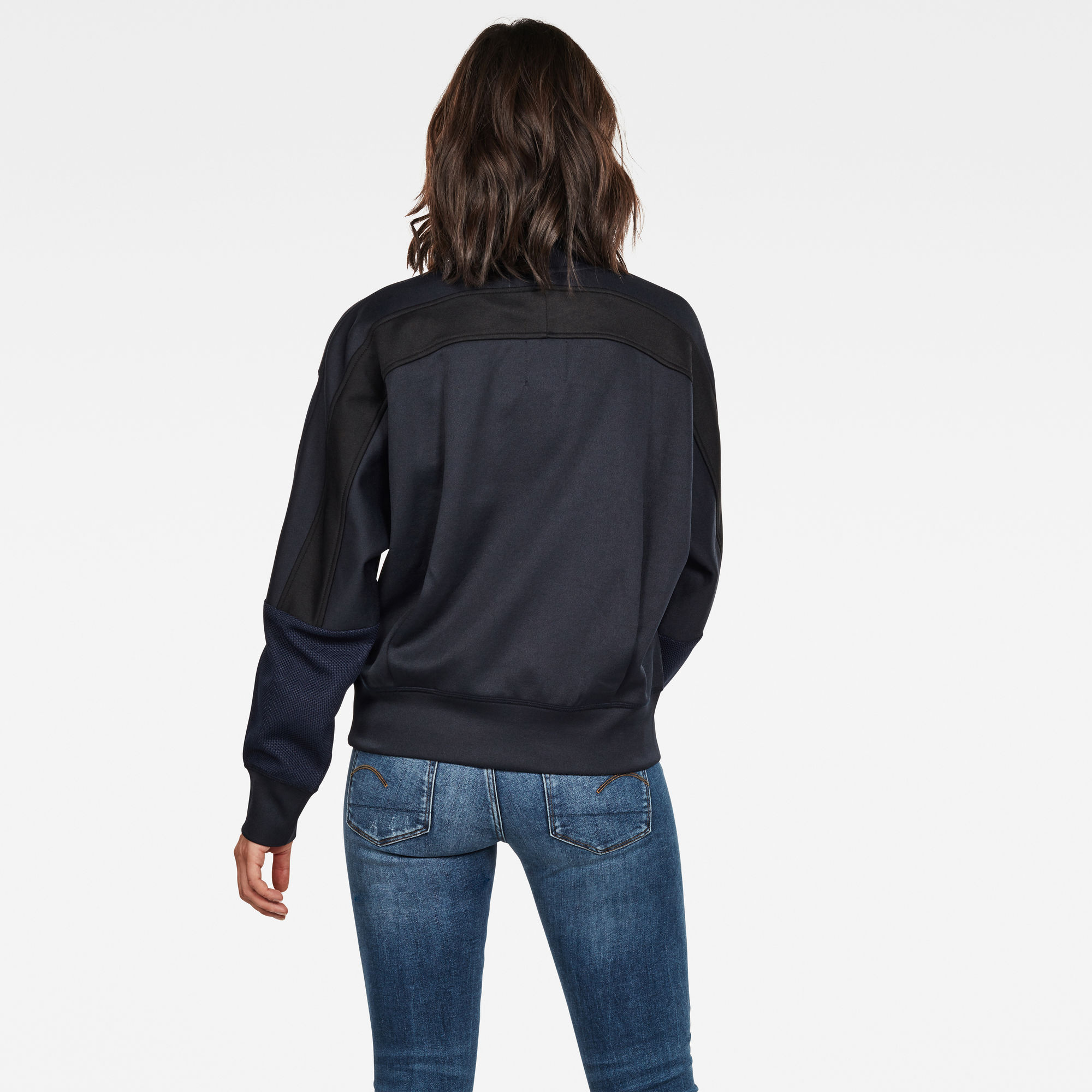 Pleat Loose Collar Sweater | Dark blue | G-Star RAW®
