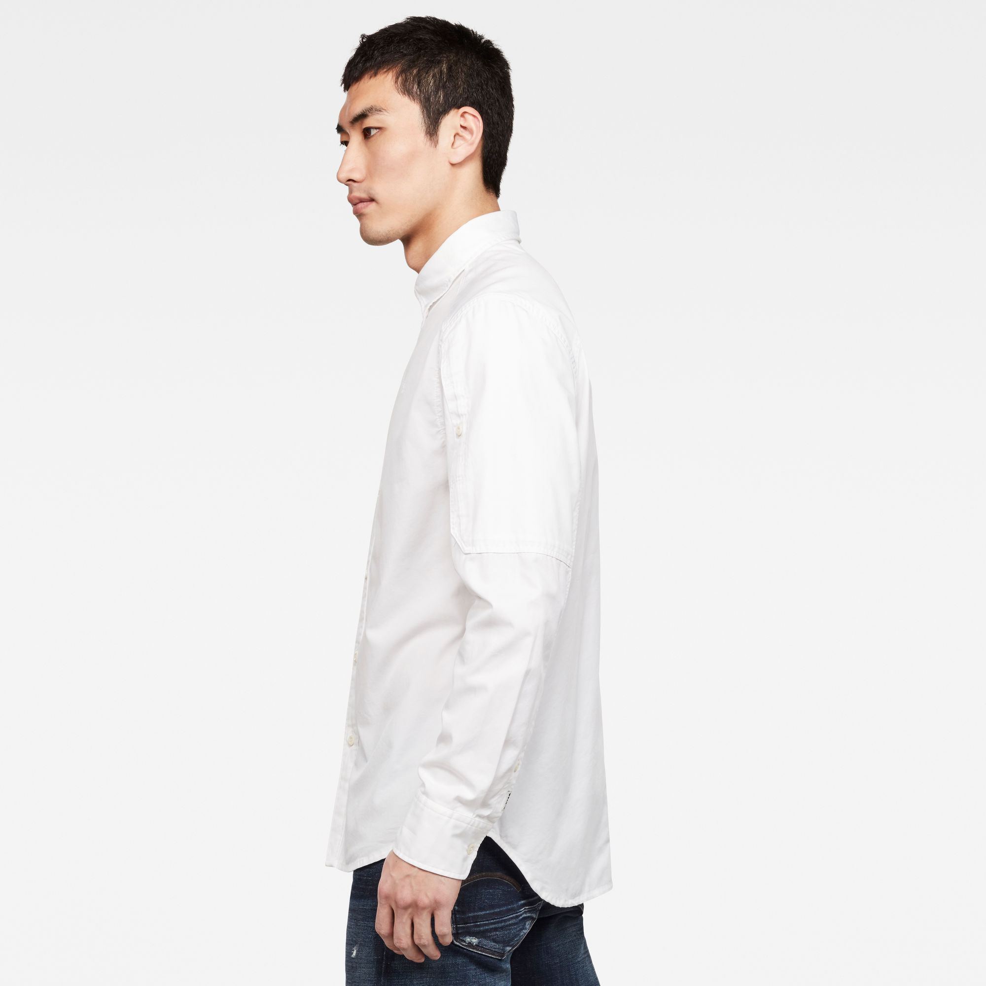 Stalt Sleeve Pocket Straight Shirt | White | G-Star RAW®
