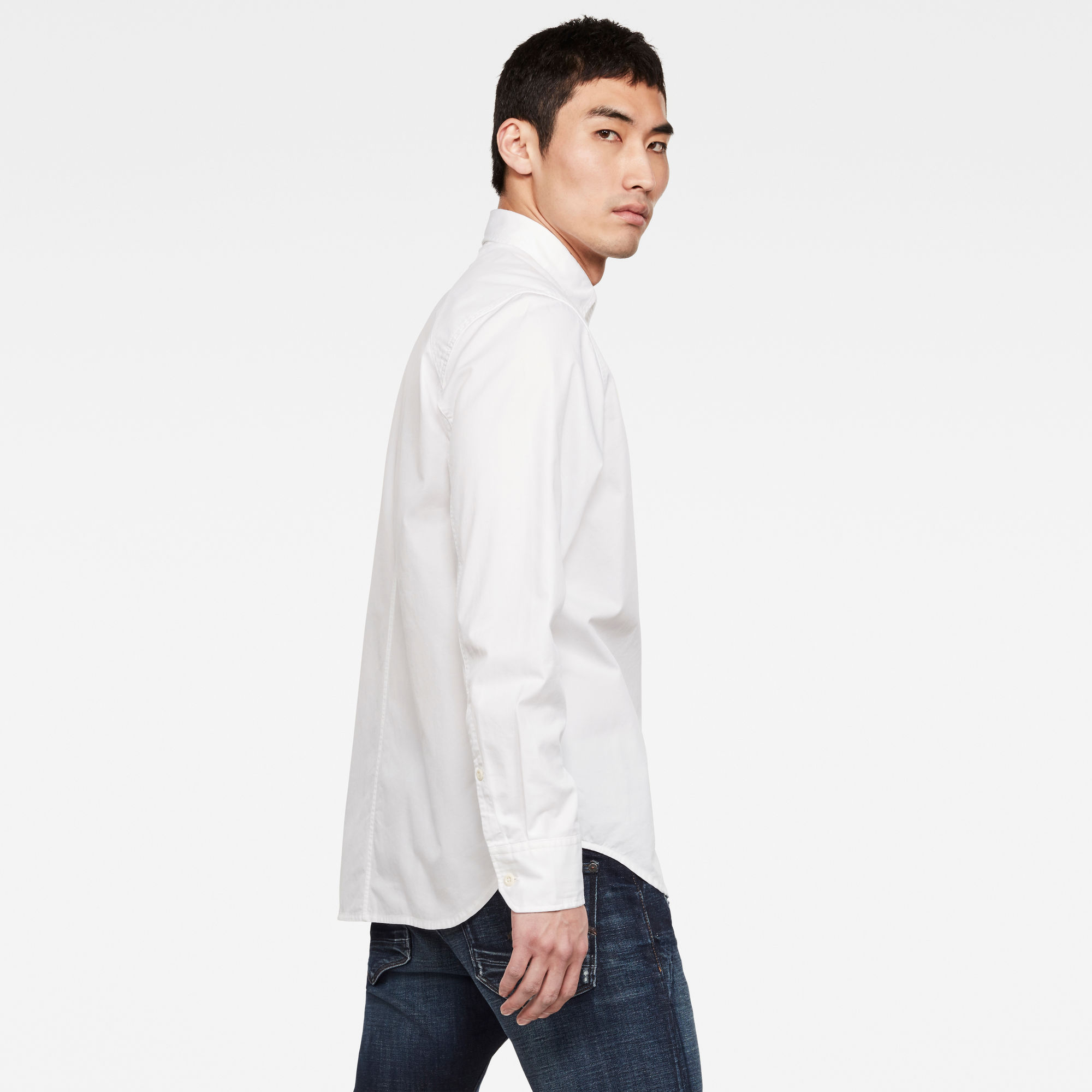 Stalt Sleeve Pocket Straight Shirt | White | G-Star RAW®