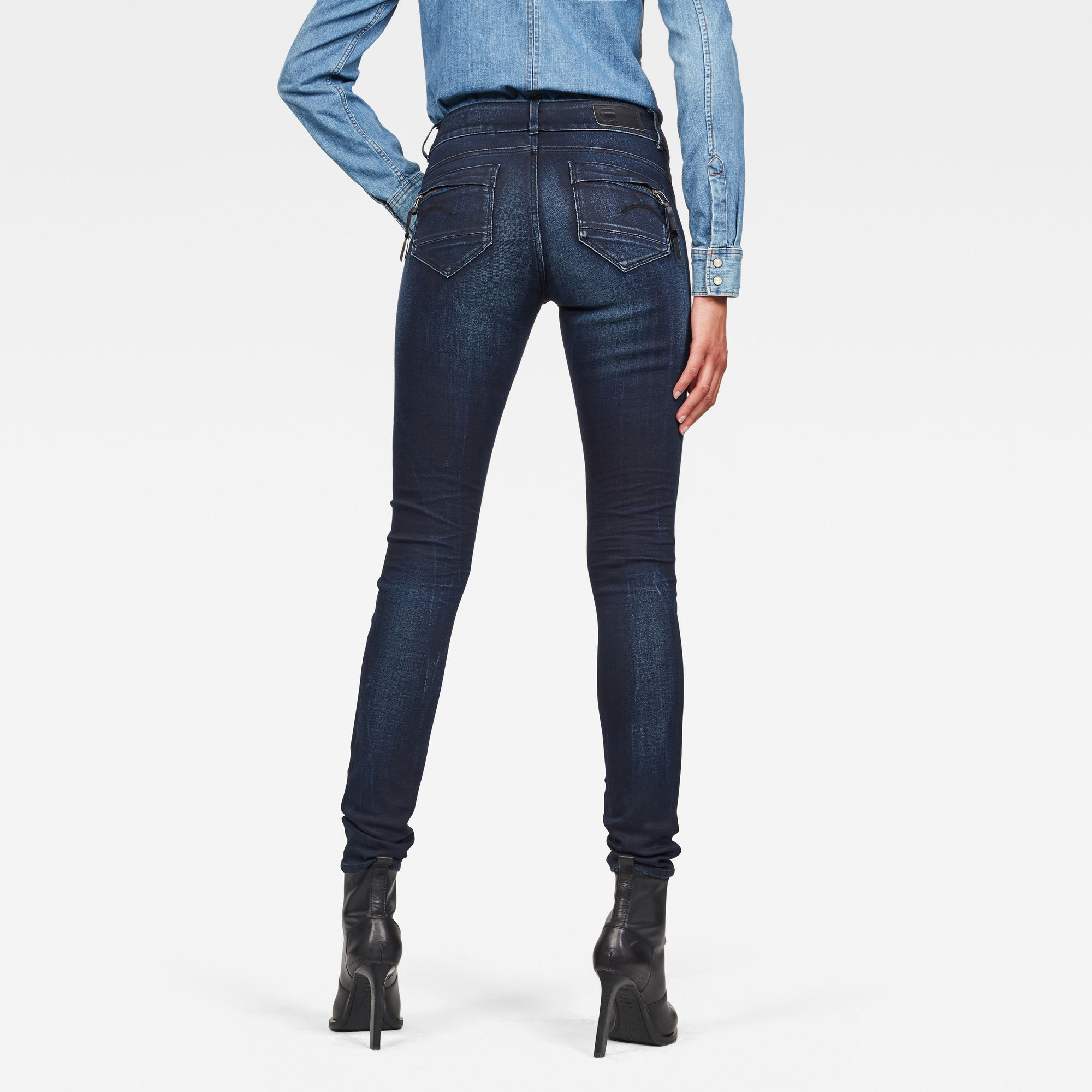 Midge Cody Mid Skinny Jeans | Dark blue | G-Star RAW®