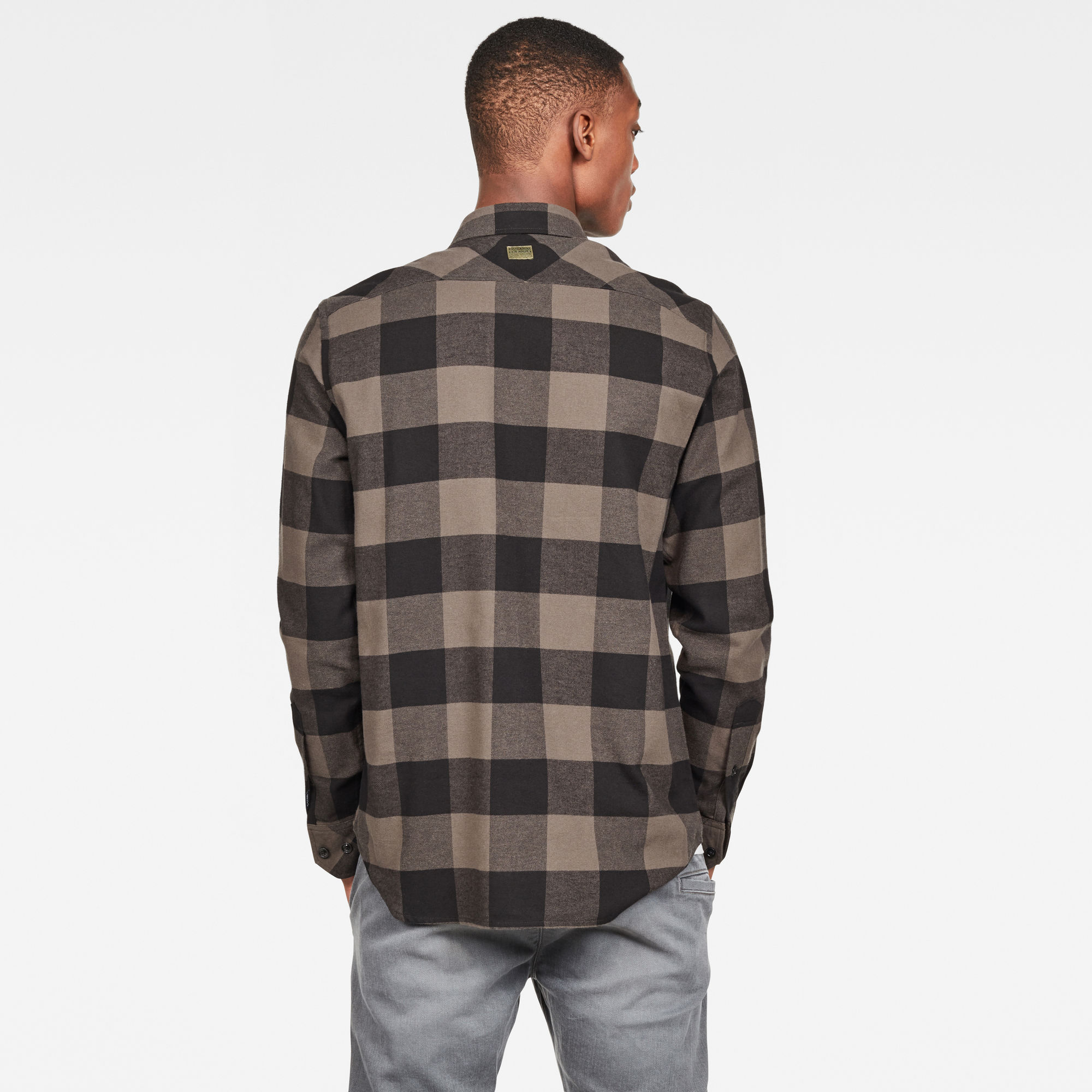 Stalt straight shirt l\s | Brown | G-Star RAW®