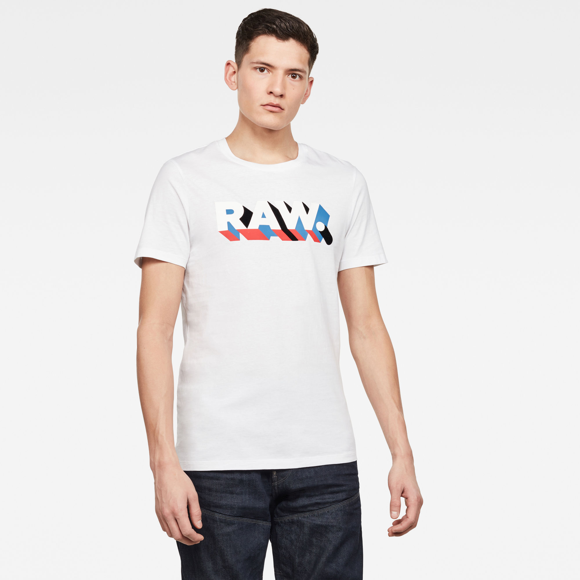 RAW. Text Slim T-Shirt | White | G-Star RAW®