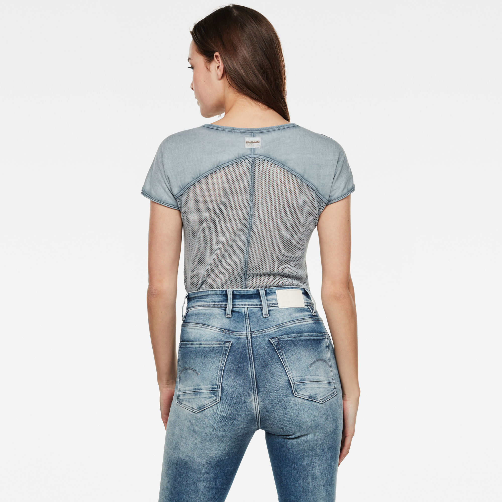 Eyben Mesh Slim Top | Light blue | G-Star RAW®