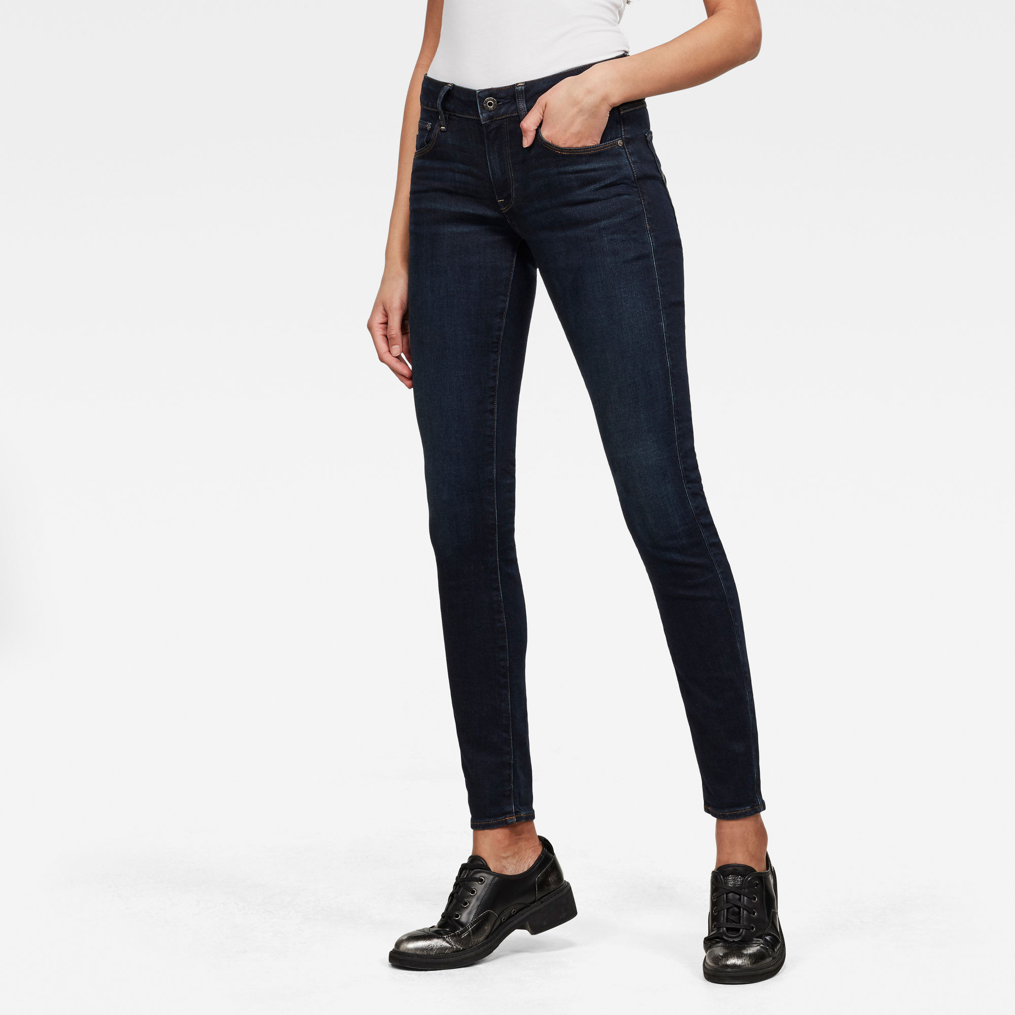 3301 Mid Wasit Skinny Jeans | Dark blue | G-Star RAW®