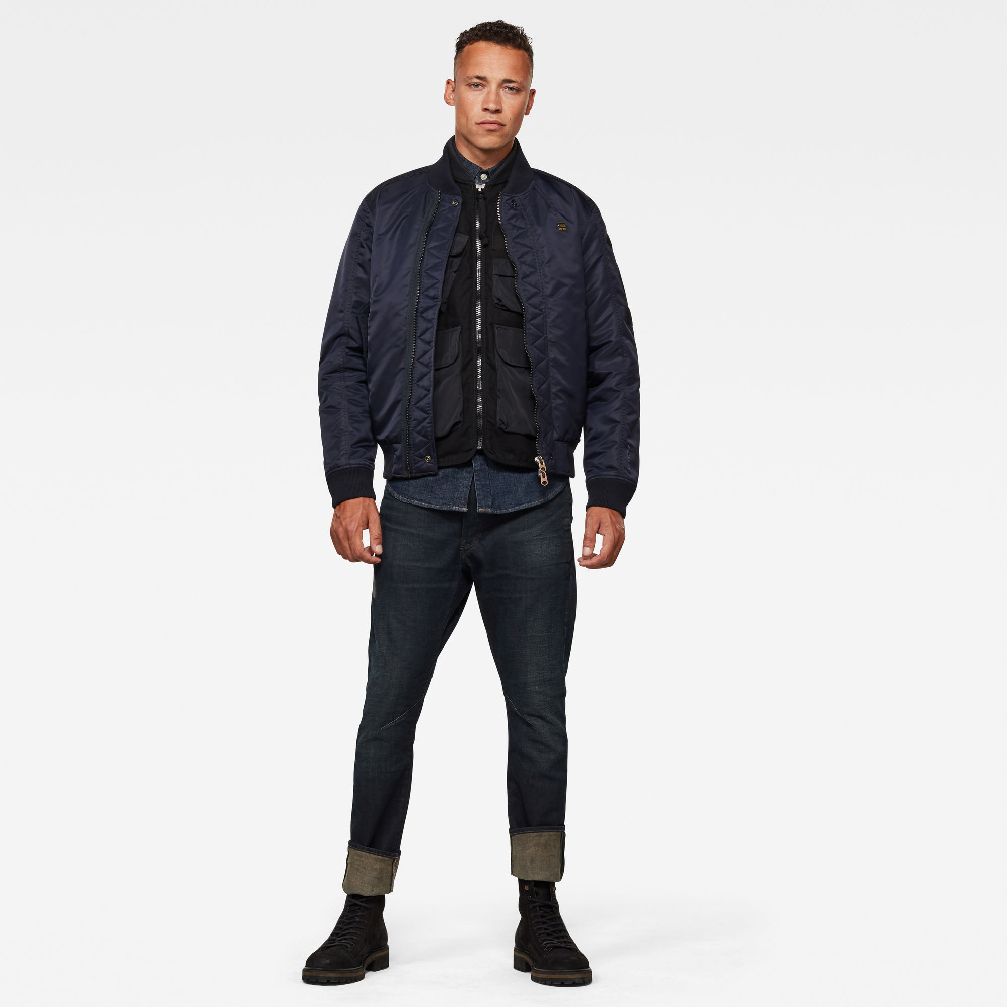 Padded Bomber Jacket | Dark blue | G-Star RAW®