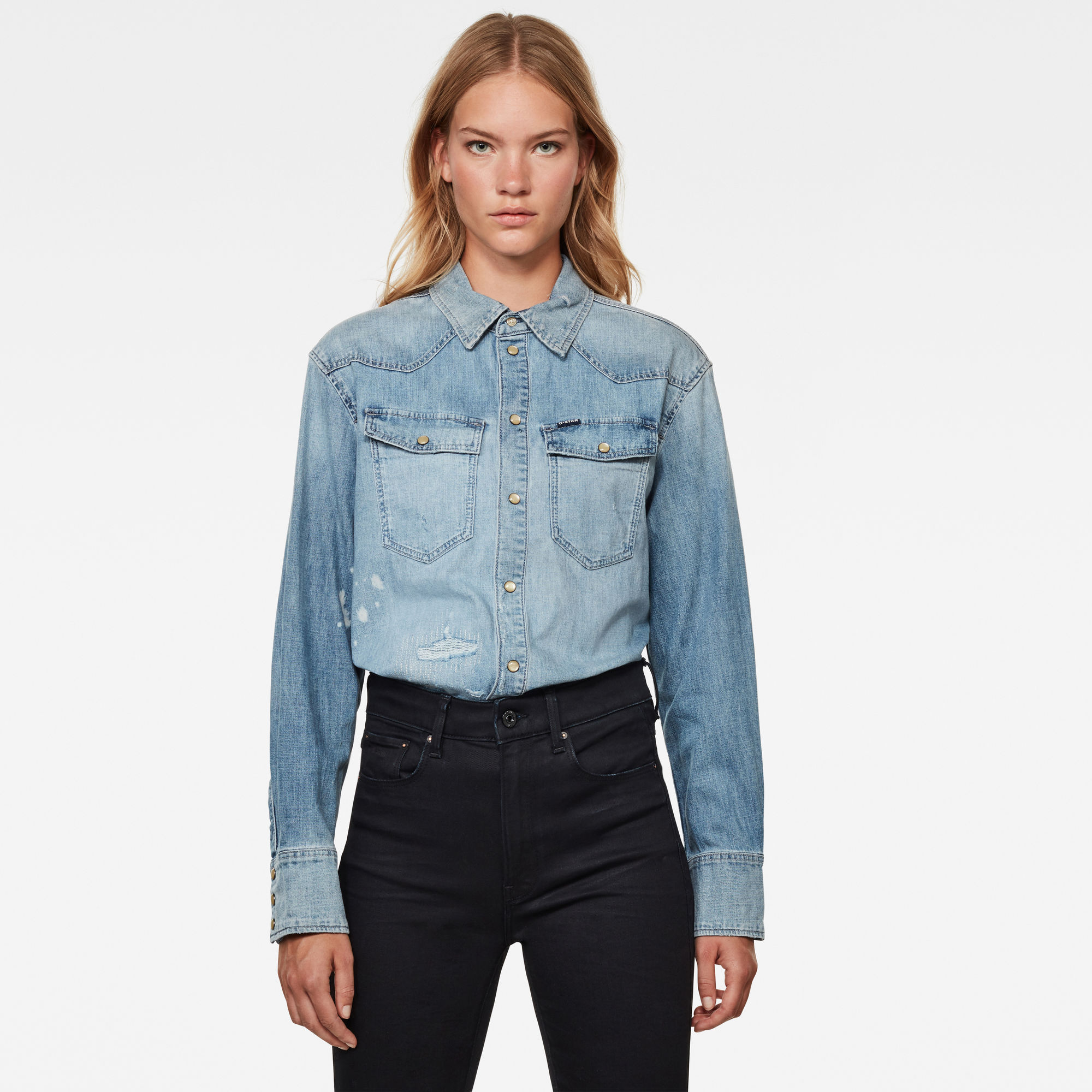 Western Denim Relaxed Shirt | Light blue | G-Star RAW® NL