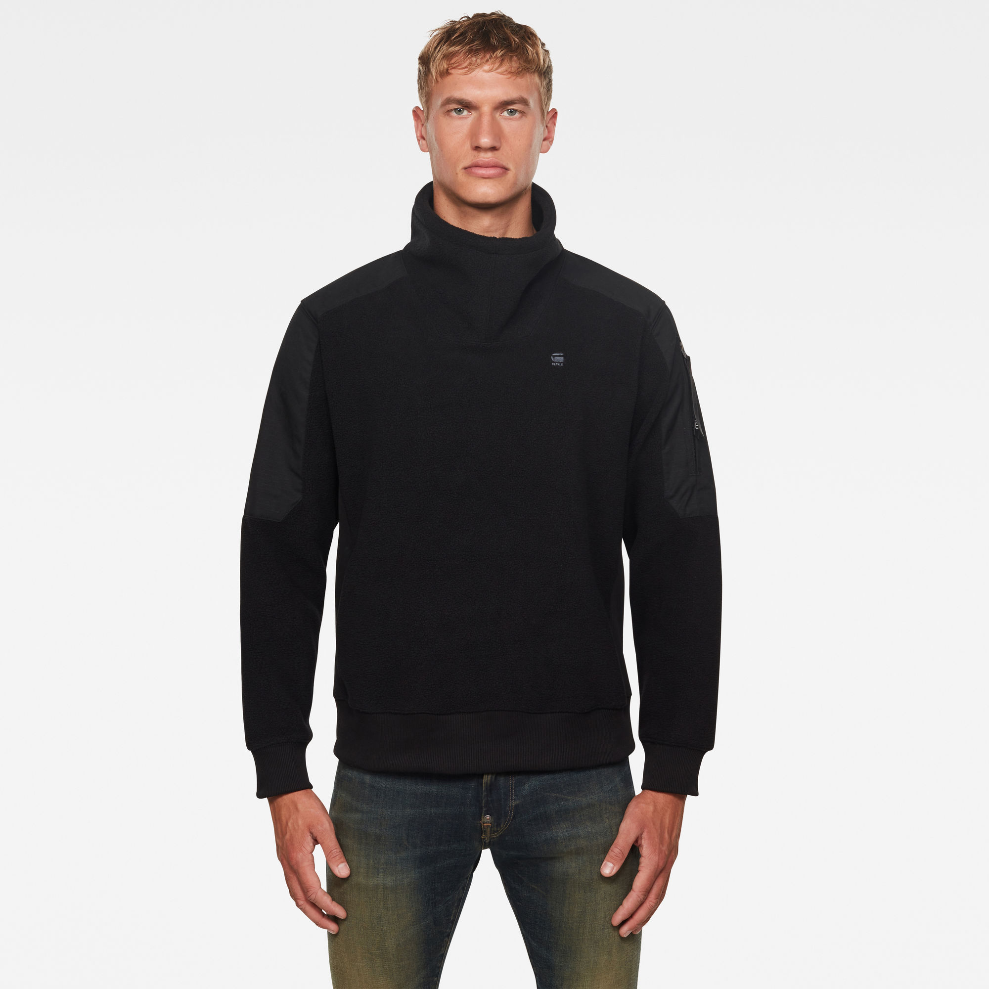 Tech Fleece Funnel Zip Sweater | Black | G-Star RAW®