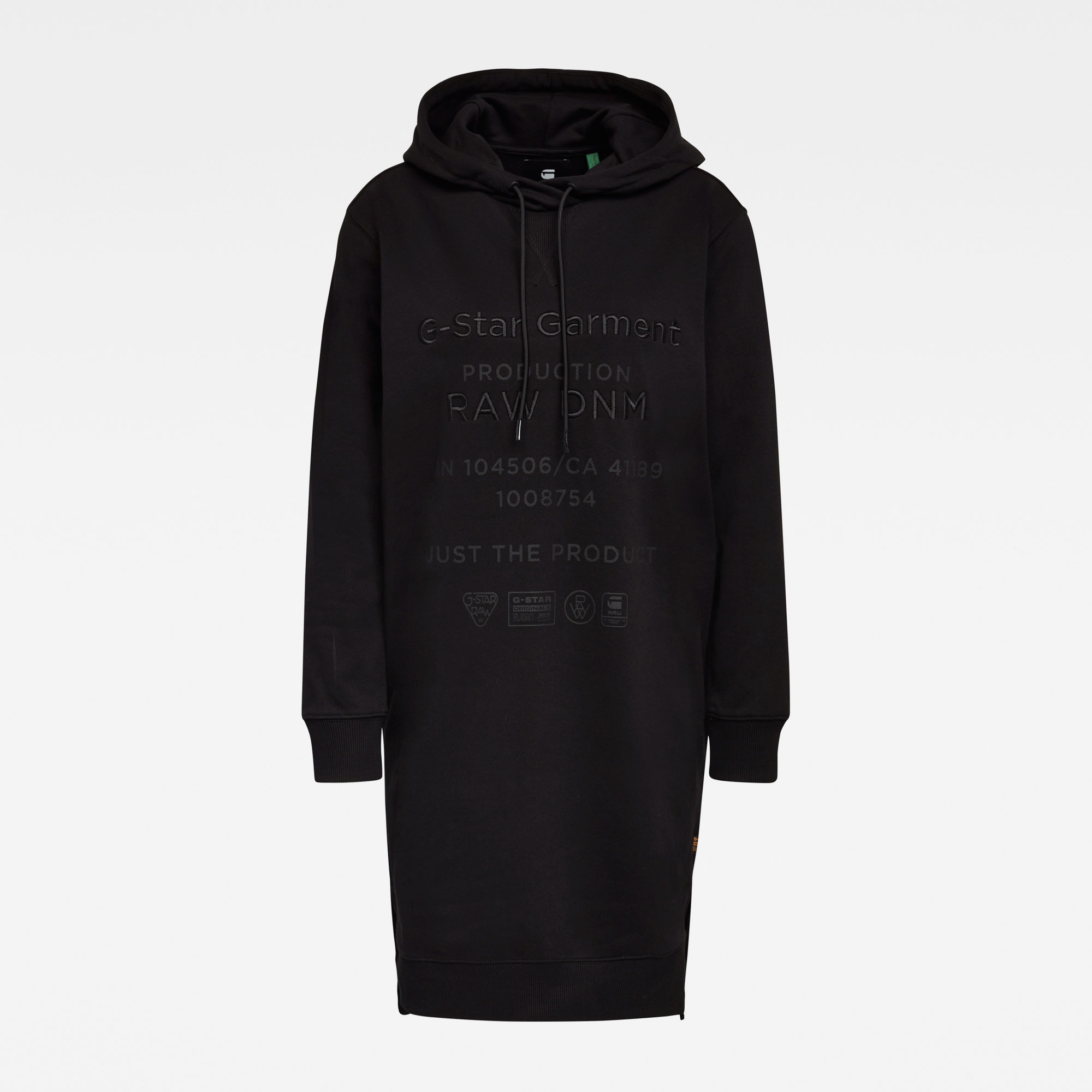 Graphic Text Hooded Dress | Black | G-Star RAW®