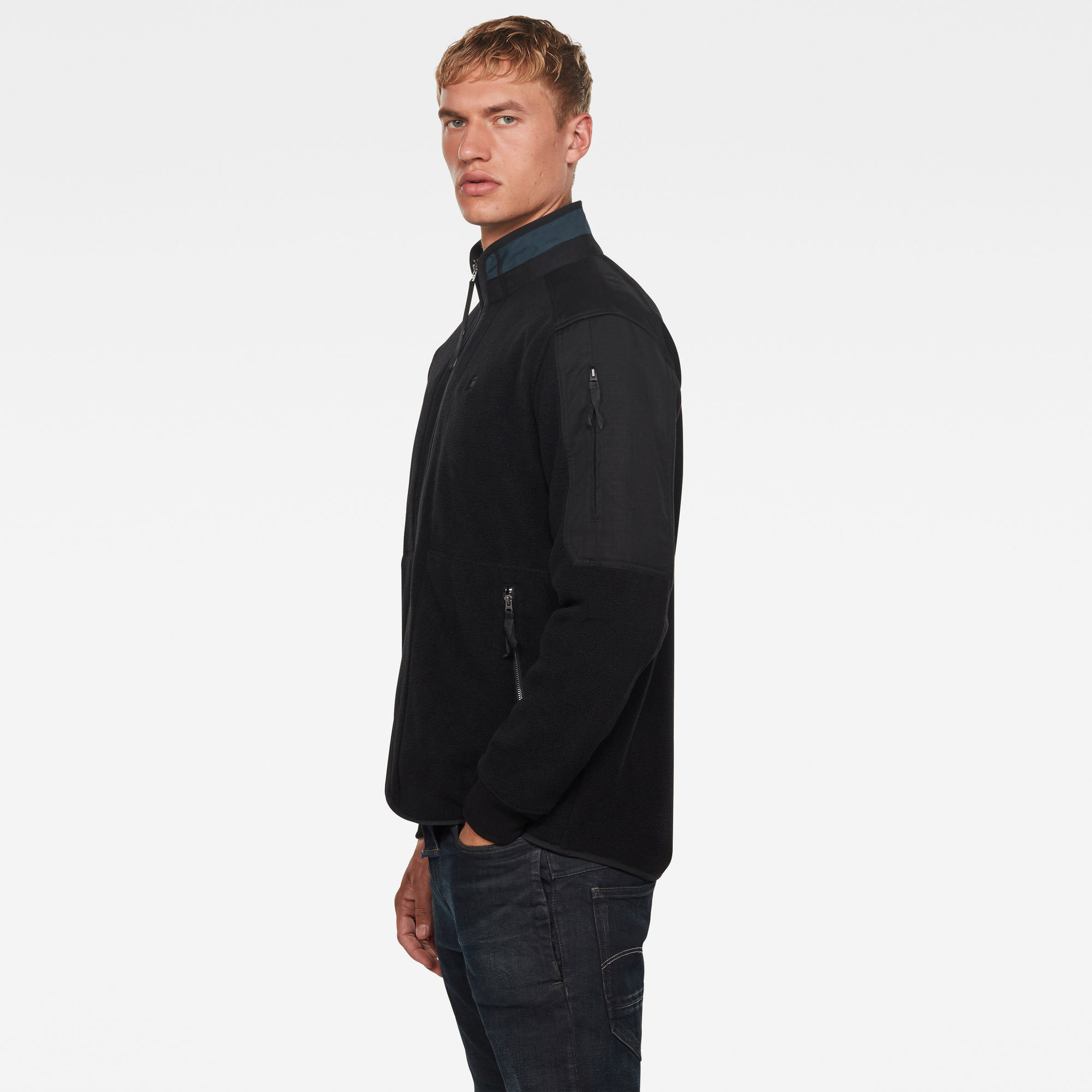 Pull Tech Fleece Zip Through | Dark Black | G-Star RAW®