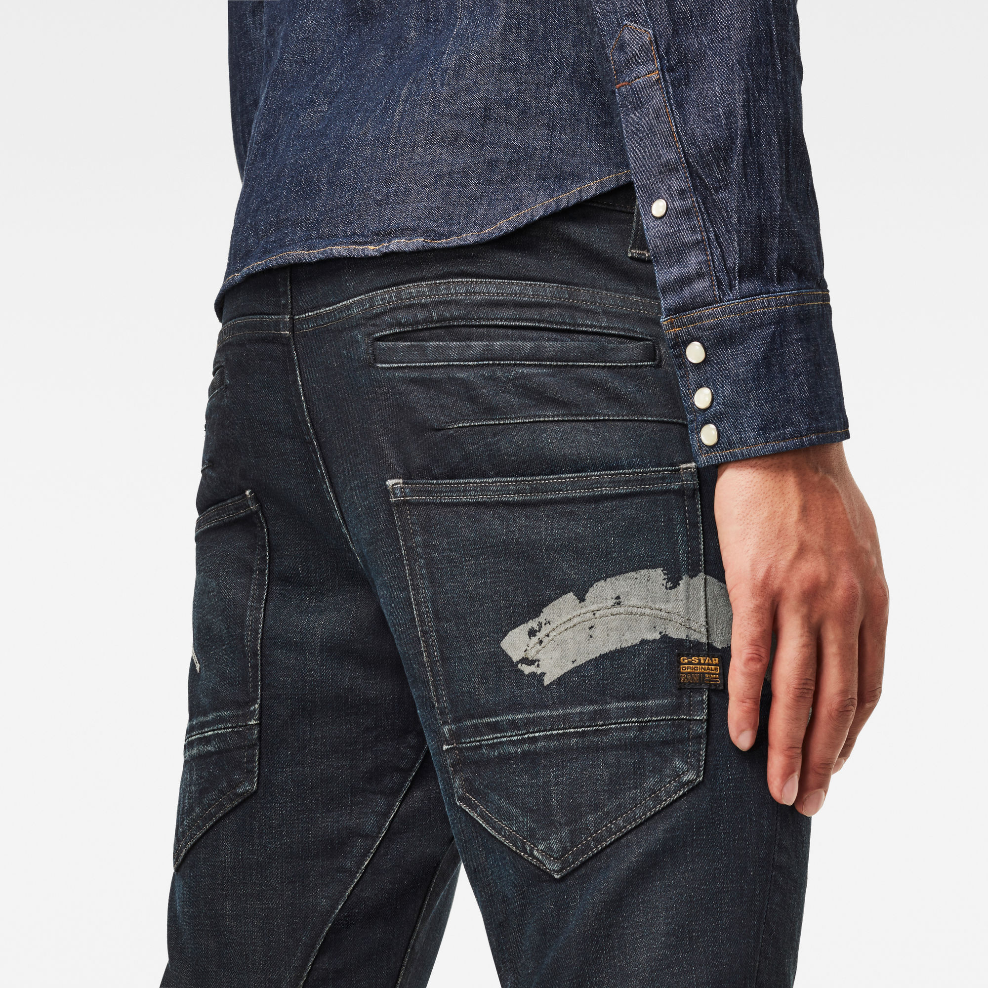 Jean D-Staq 3D Slim Wokkie Artwork | Bleu foncé | G-Star RAW®