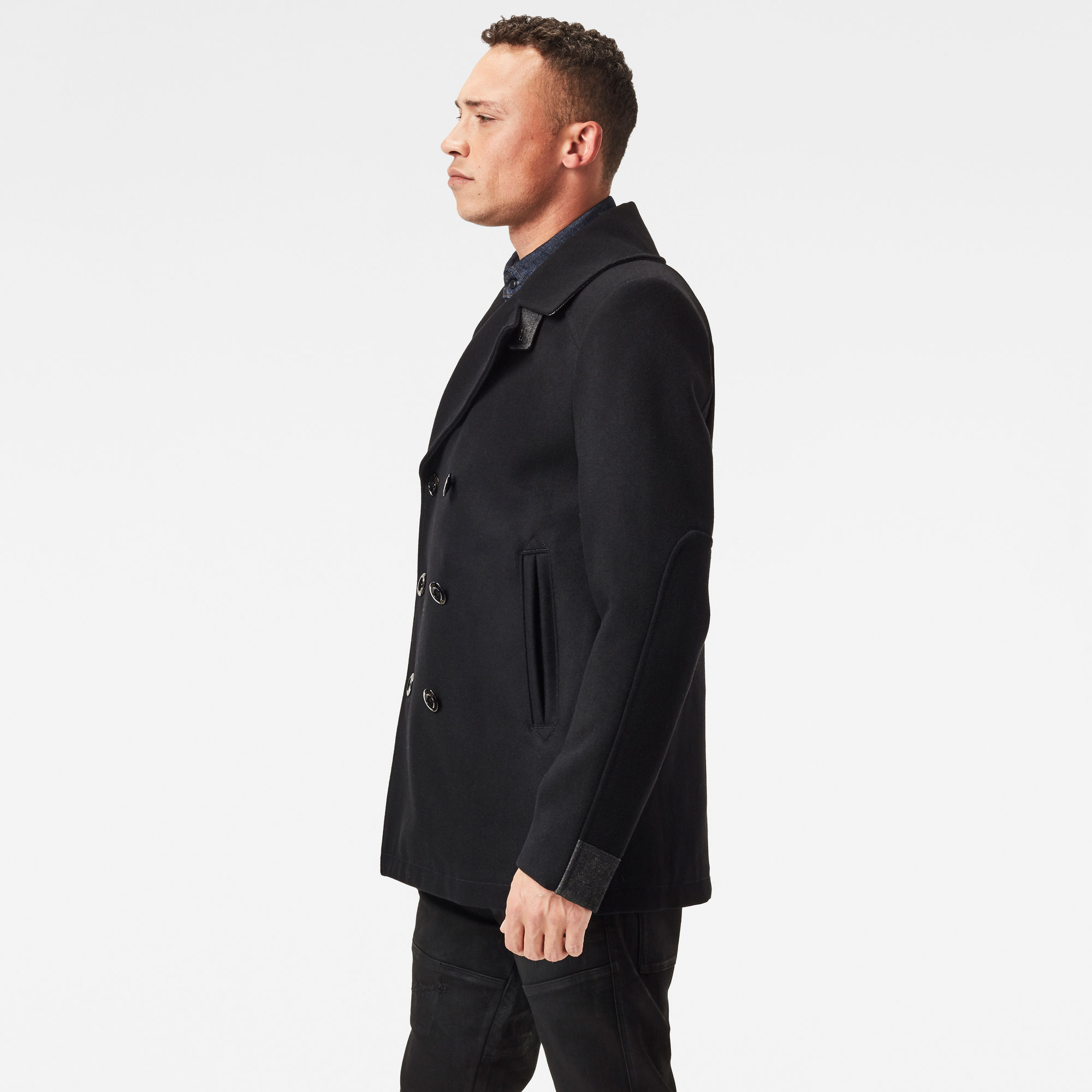 Wool Short Peacoat | Black | G-Star RAW®
