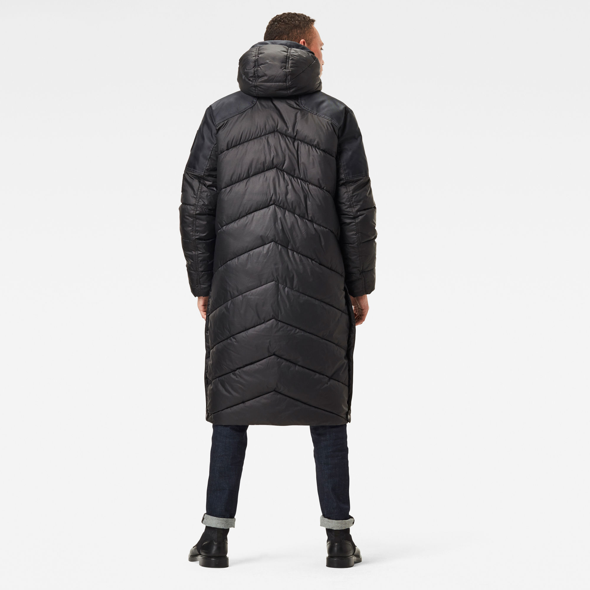 Utility Quilted Hooded Extra Long Parka | Black | G-Star RAW®