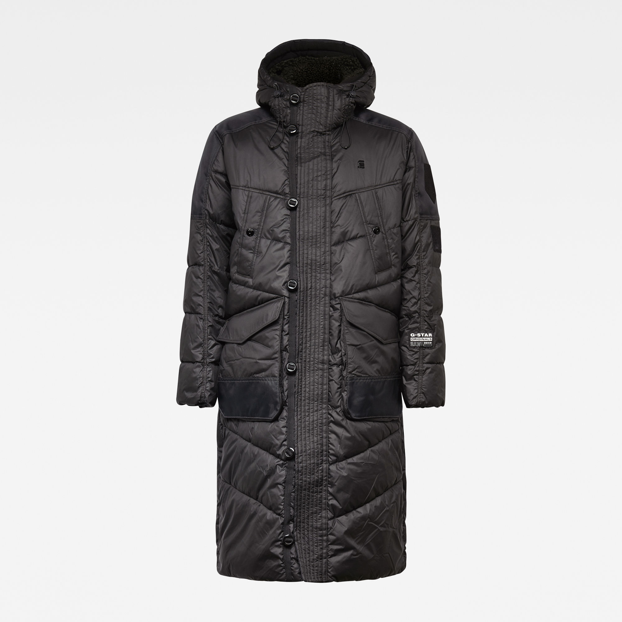 Utility Quilted Hooded Extra Long Parka | Black | G-Star RAW®
