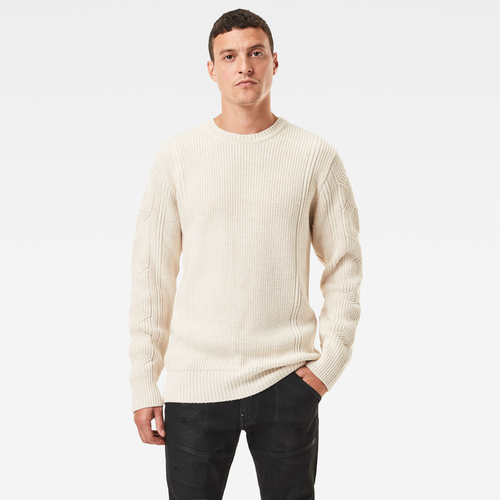 Constructed Woolen Knit | White | G-Star RAW®