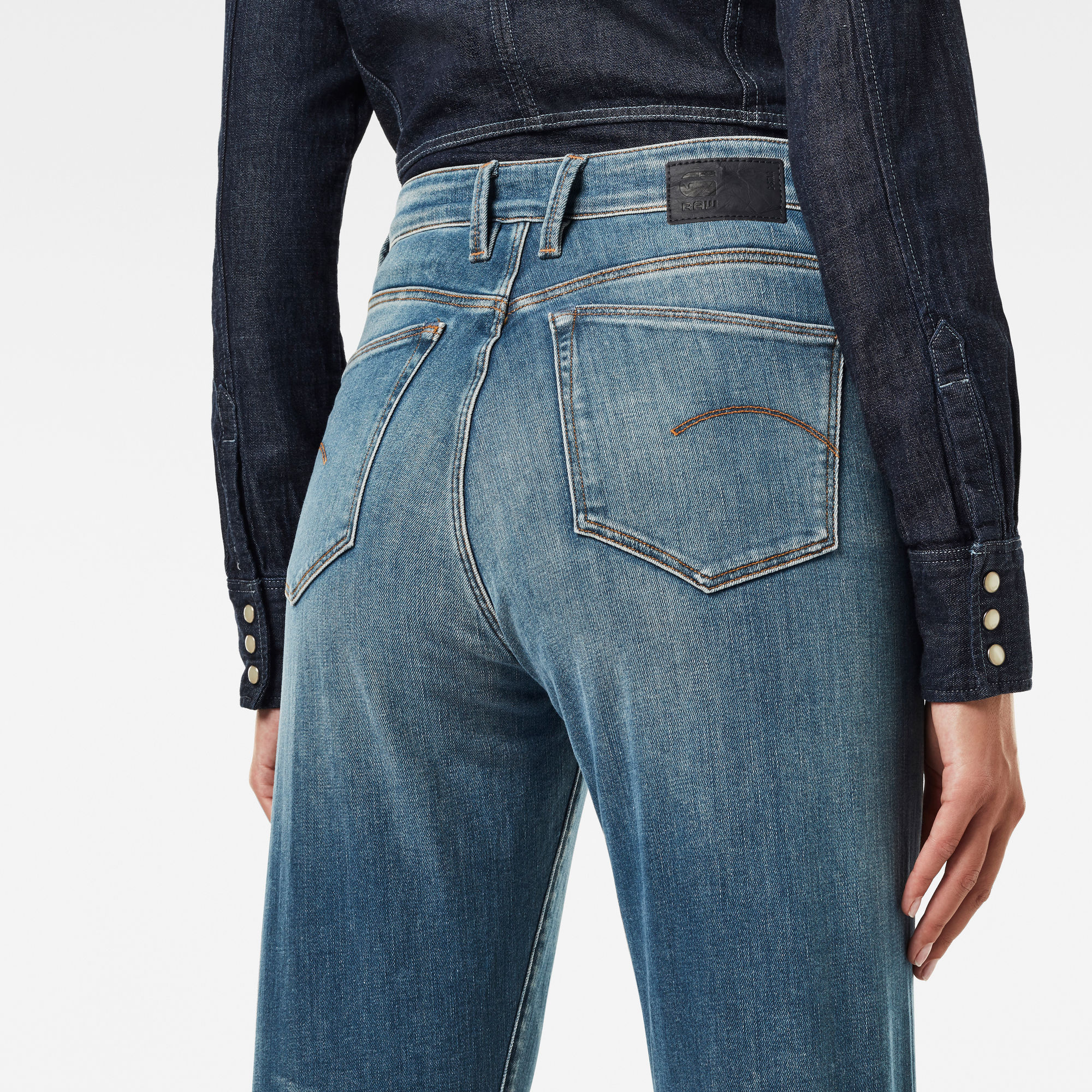 Janeh Ultra High Mom Raw Edge Ankle Jeans | G-Star RAW®