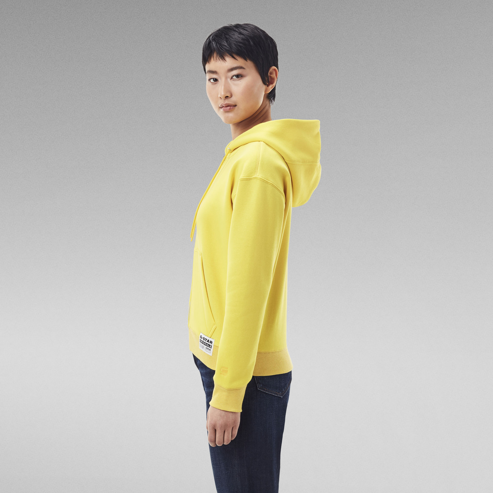 Premium Core Zip Through Hoodie | Yellow | G-Star RAW®