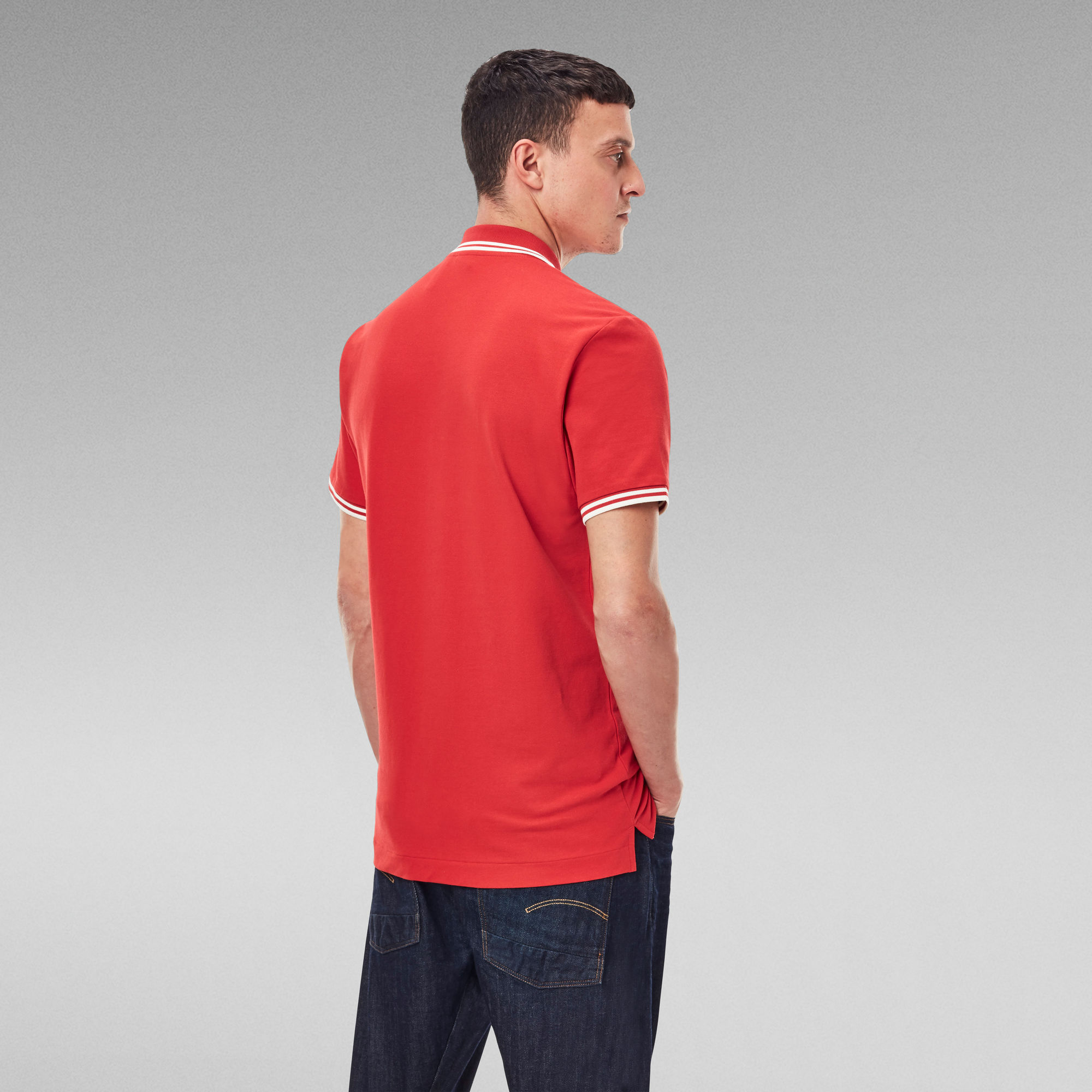 Dunda Slim Stripe Polo | Red | G-Star RAW®