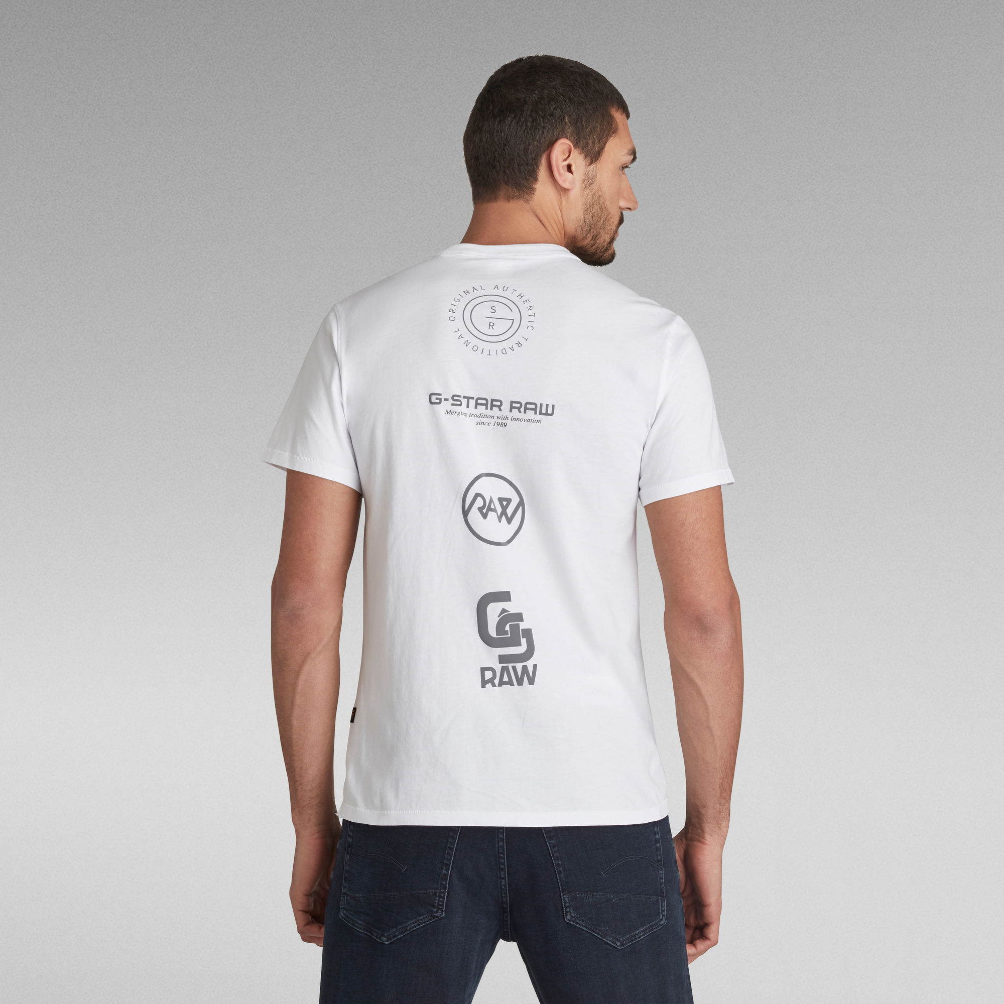 G-Star Reflective Multi Graphic T-Shirt | White | G-Star RAW®