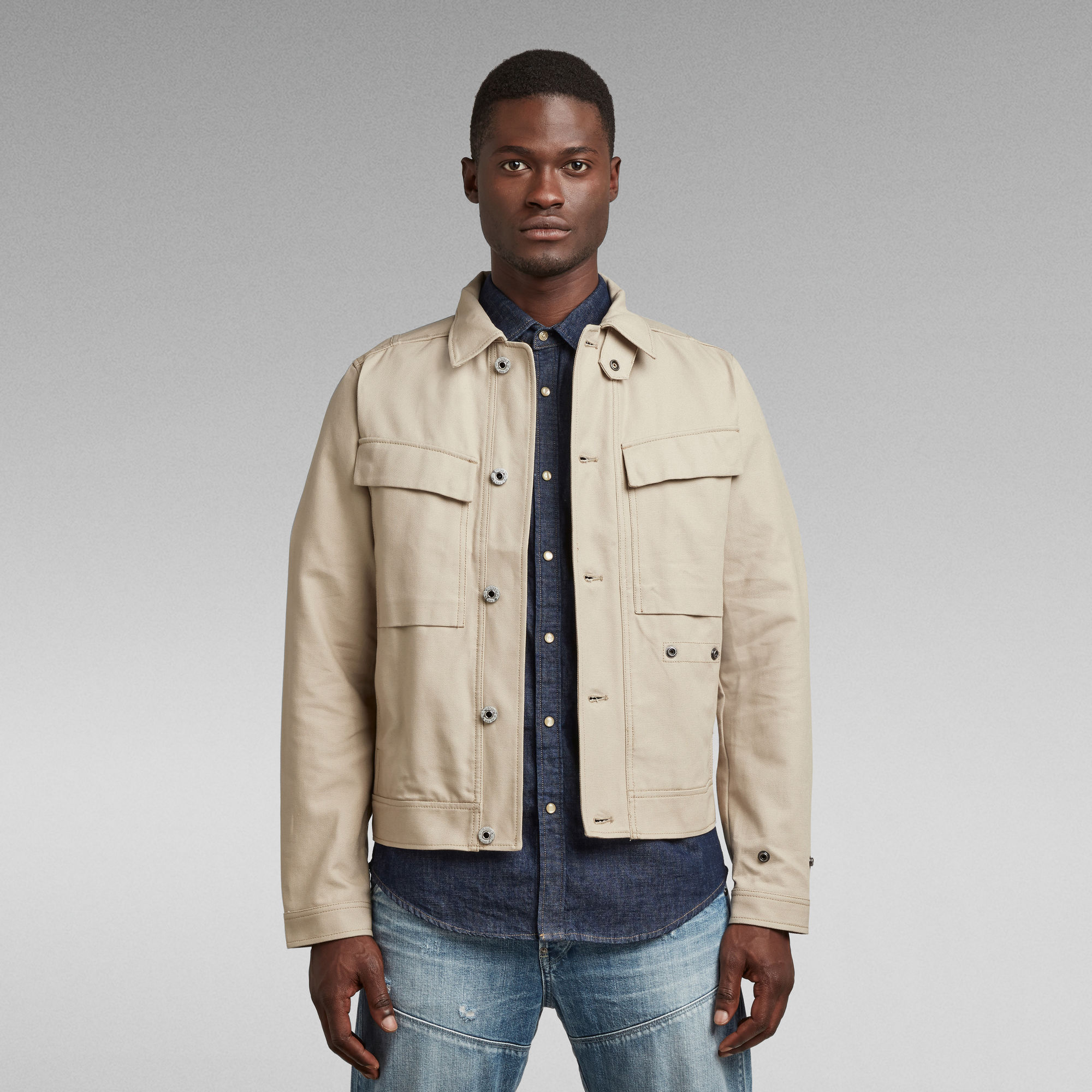 Short Biker Overshirt | Beige | G-Star RAW®
