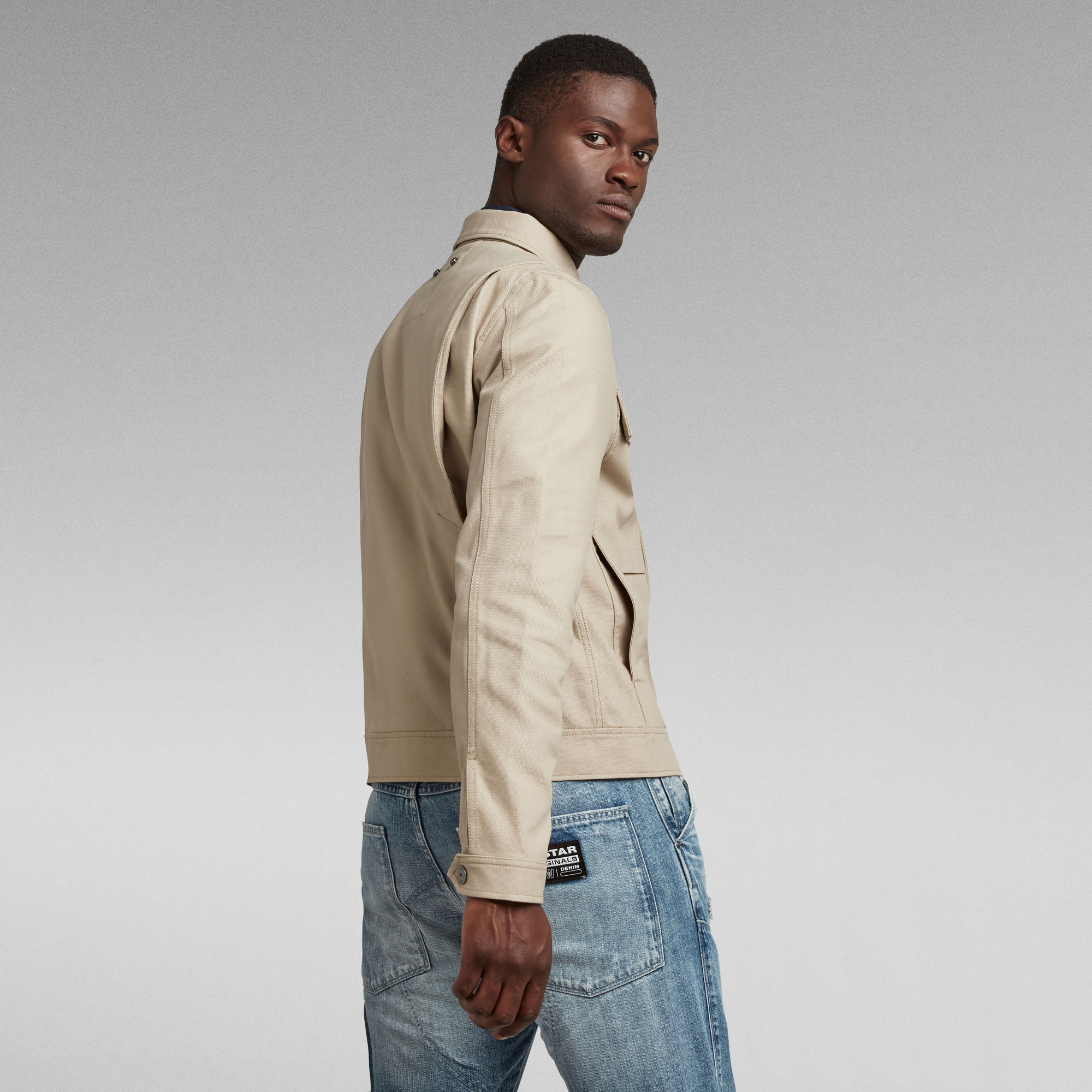 Short Biker Overshirt | Beige | G-Star RAW®