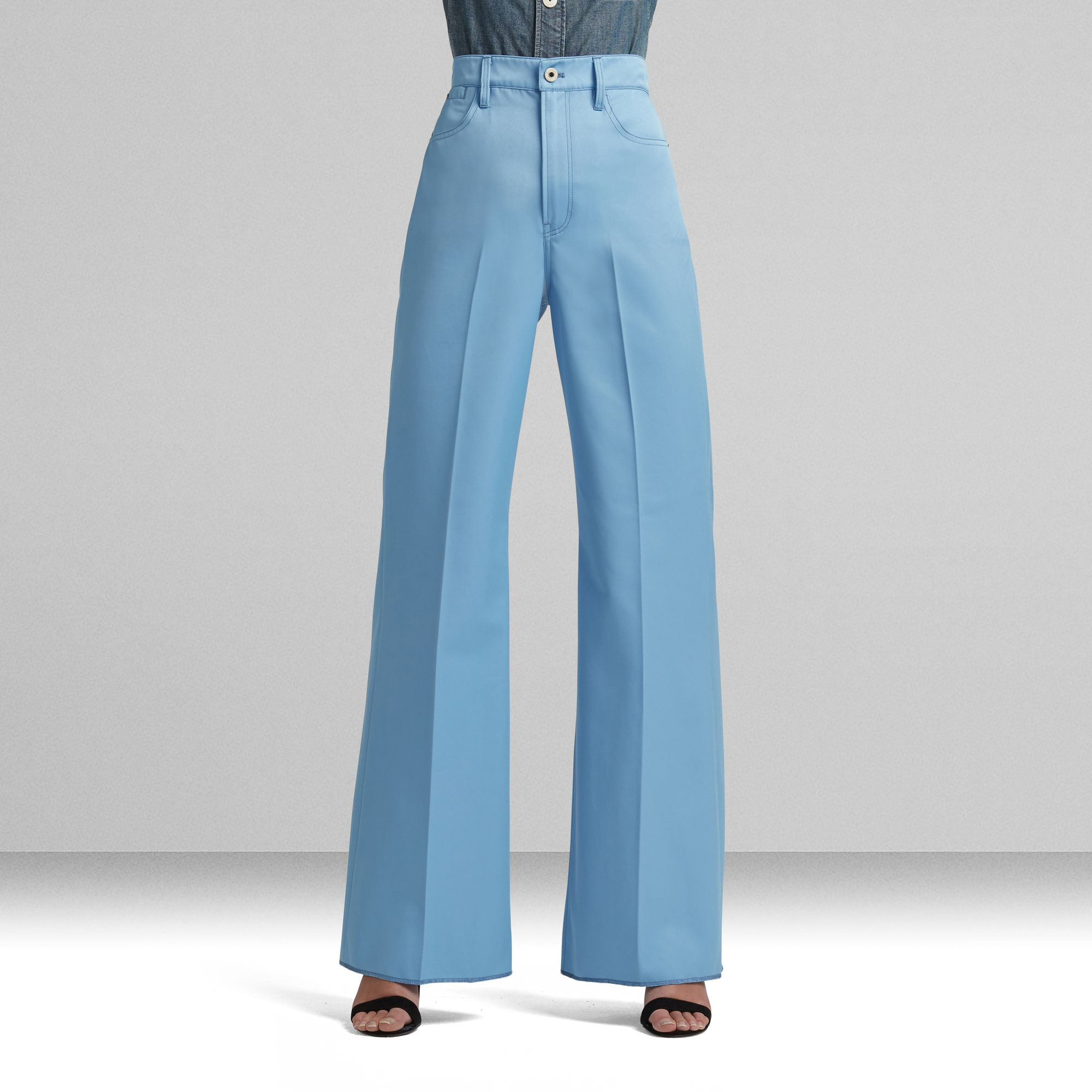 Deck Ultra High Wide Leg Pants | Medium blue | G-Star RAW® US