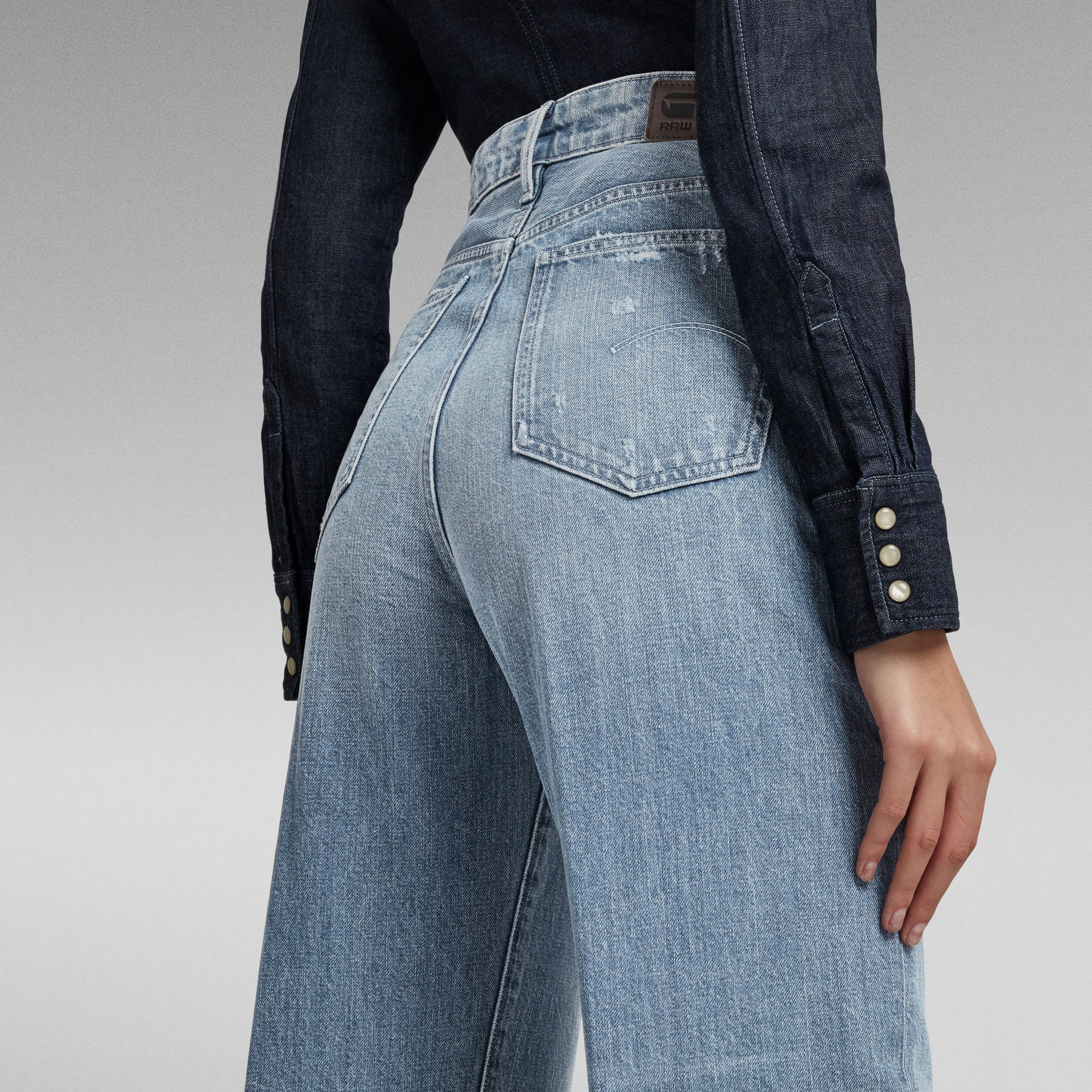 Deck Ultra High Wide Leg Jeans | Light blue | G-Star RAW®