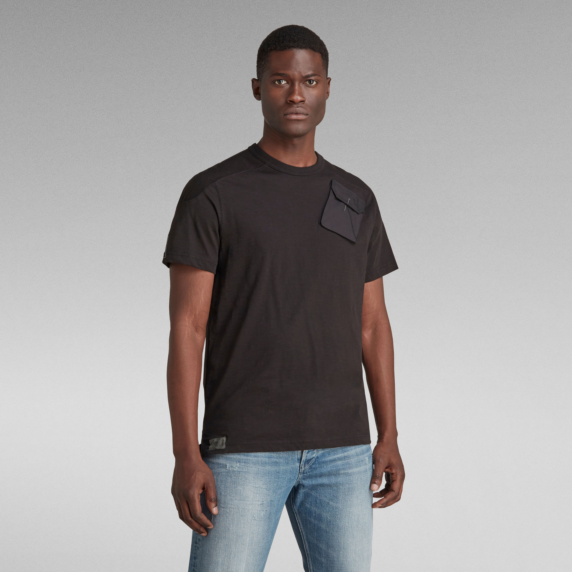 Military 3D Woven Pocket T-Shirt | Dark Black | G-Star RAW®