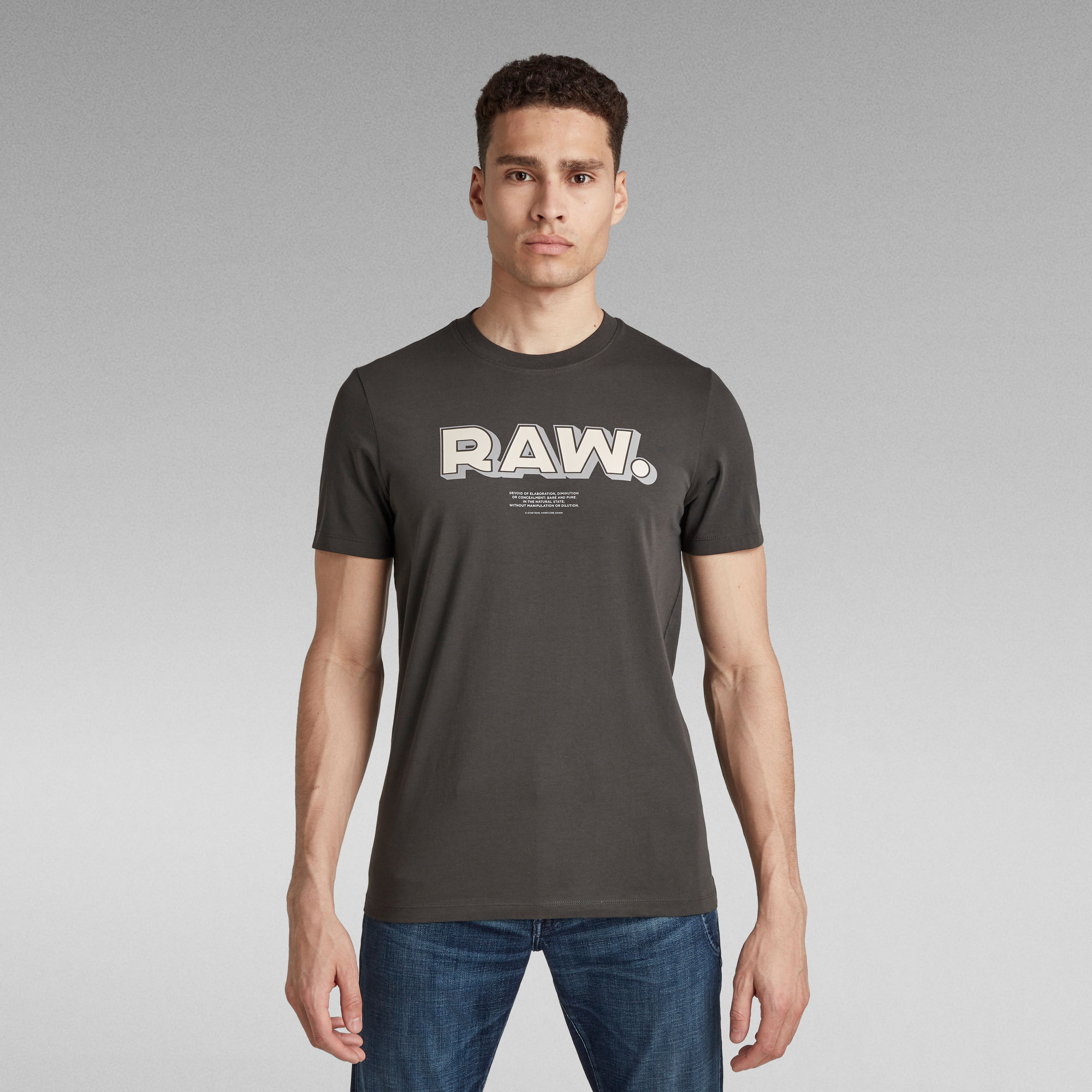 RAW. Slim T-Shirt | Men | Grey | G-Star RAW®