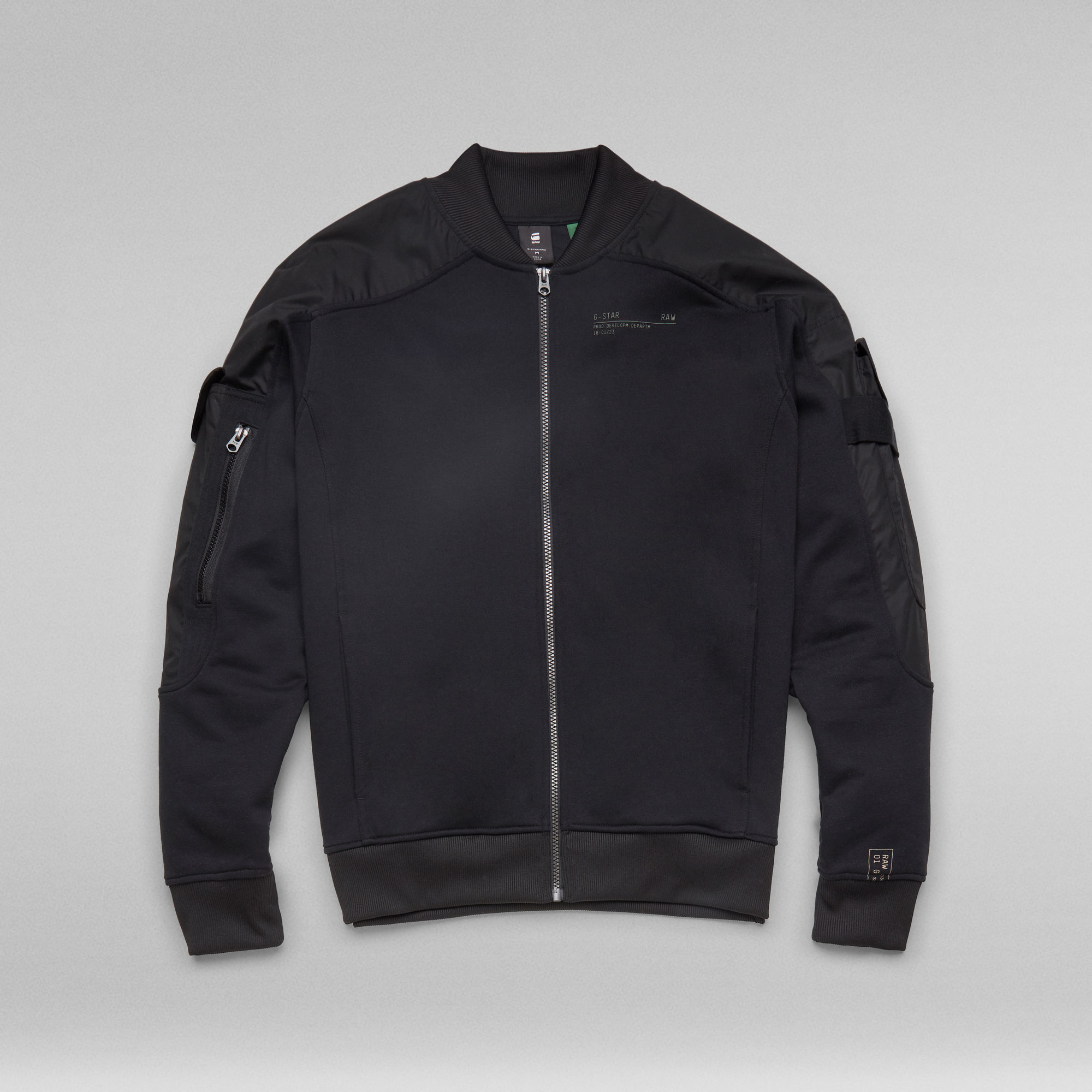 Mixed Cargo Bomber Jacket Sweater | Black | G-Star RAW®